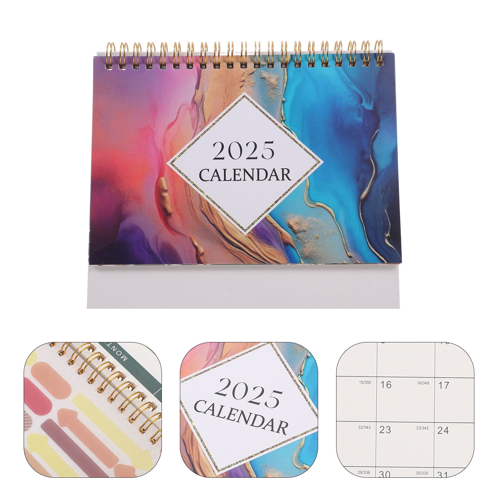 Hemoton Table Calendar 2025 Aesthetic Desk Planner Table Office ...