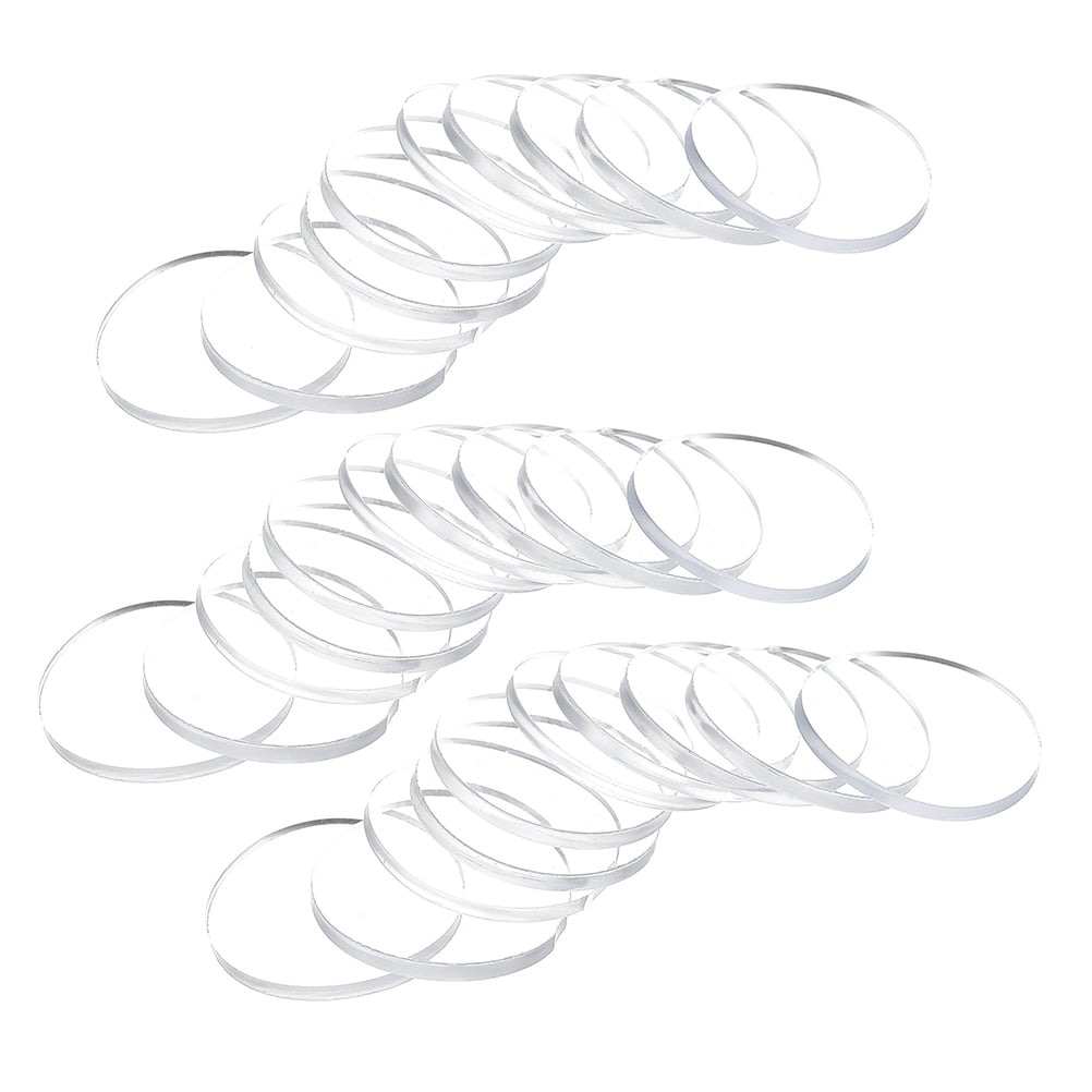 WEAVILUX Round Clear Bumpers 30pcs Pressure Resistant Glass Table ...