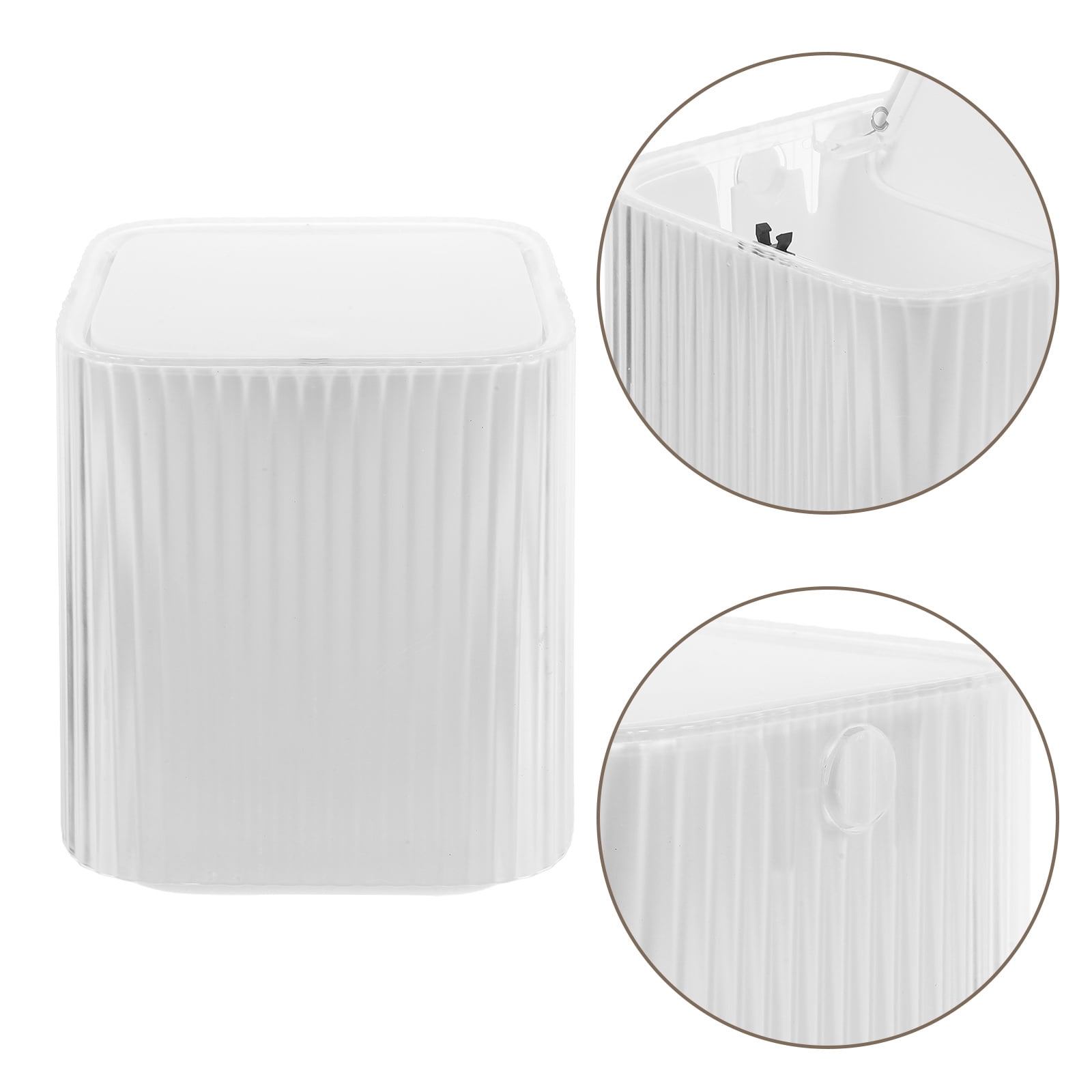 Hemoton Tabletop Trash Can with Pop up Lid Mini Plastic Countertop ...