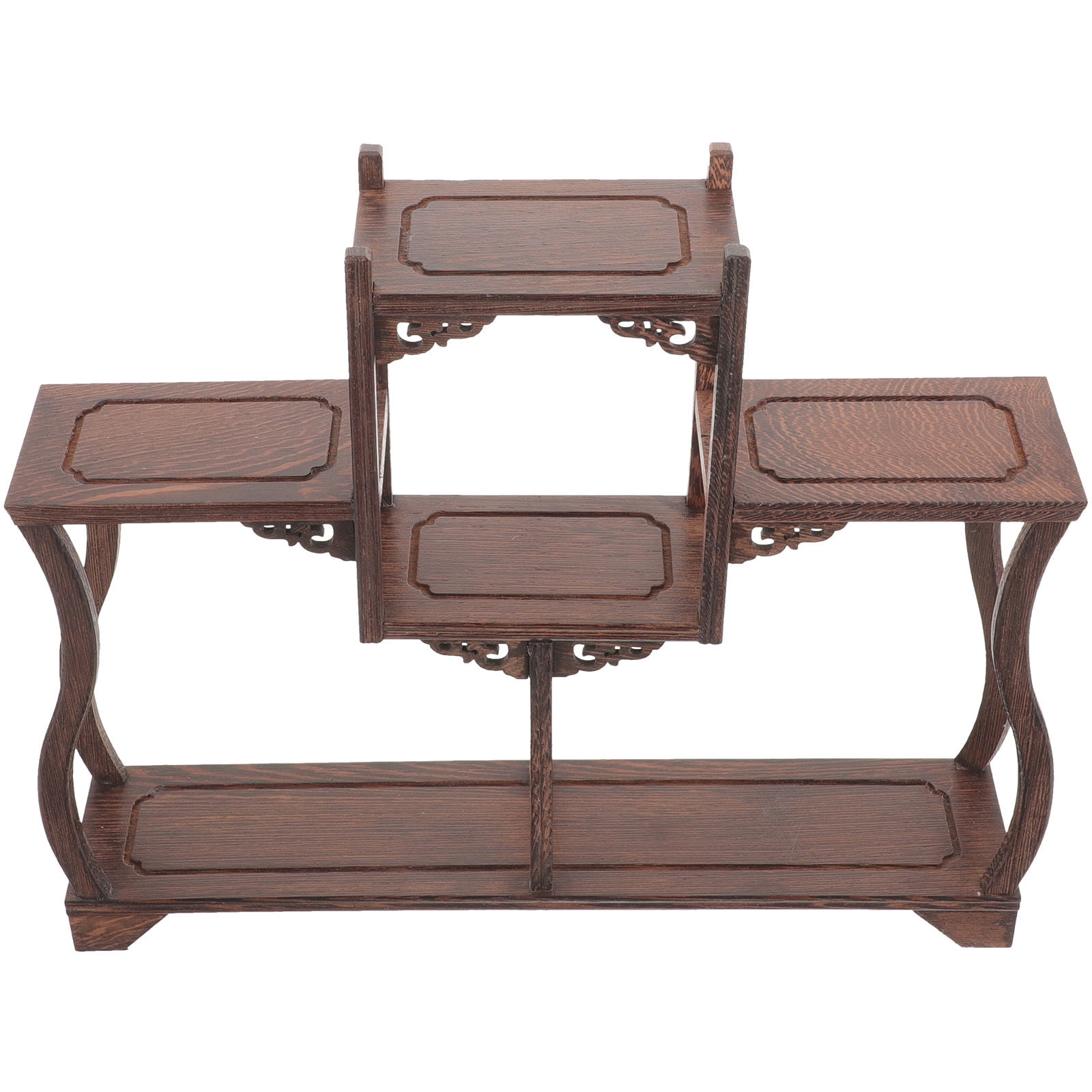 Hemoton 1 Set Desktop Wood Base Craft Base for Antique Vase Flower Vase ...