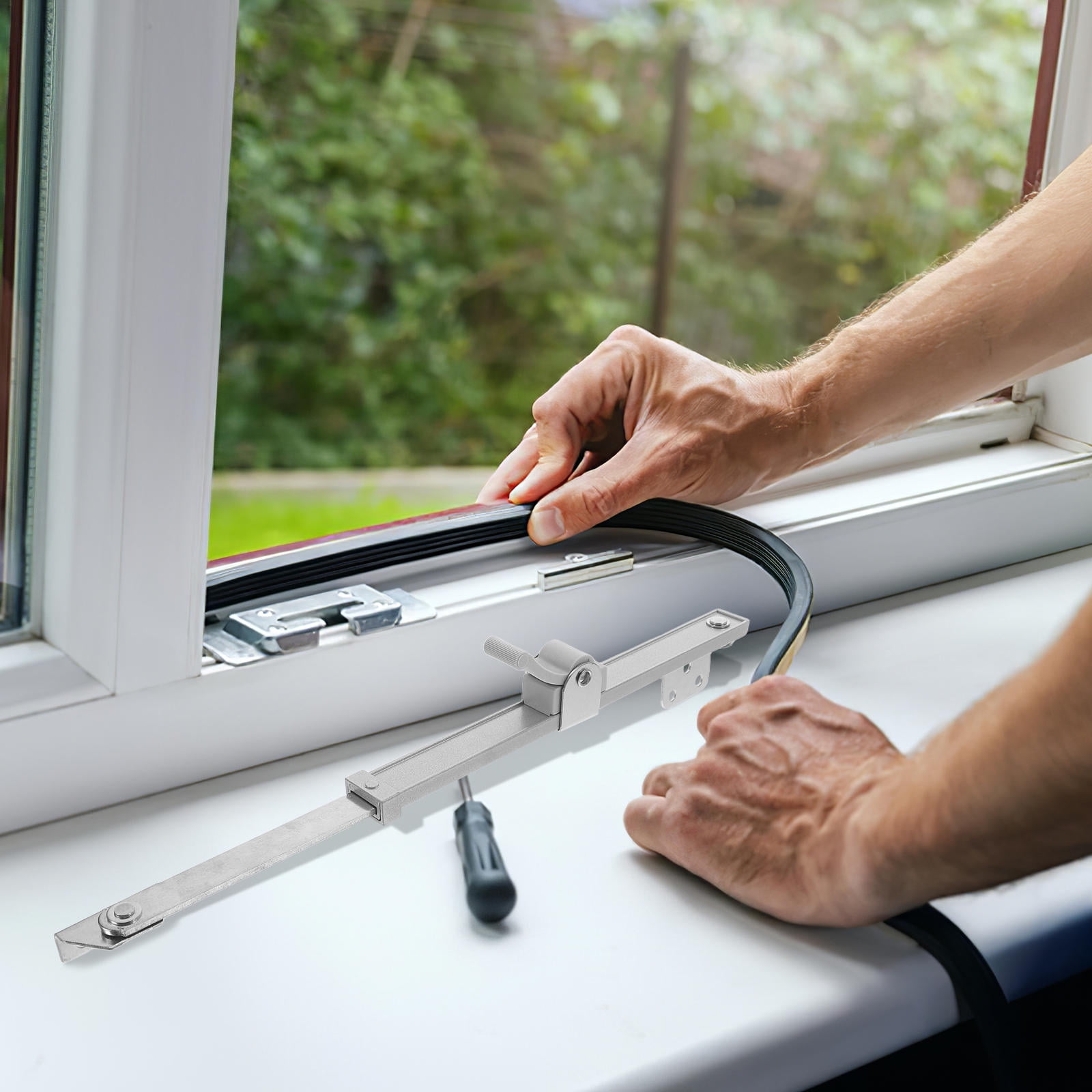 RENACLIPY Aluminum Alloy Adjustable Telescopic Stay Rod for , Window ...