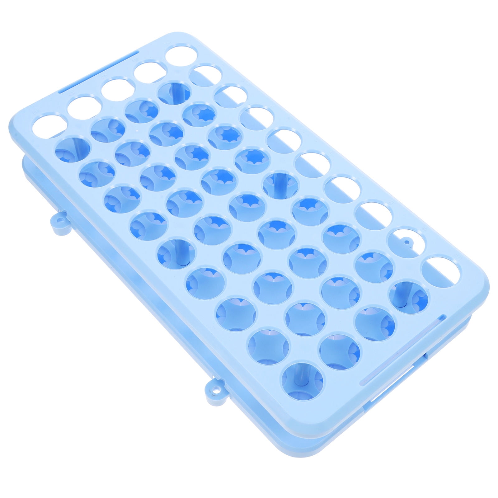 Hemoton Test Tube Rack Plastic Test Tube Holder 50 Holes Lab Test Tube ...