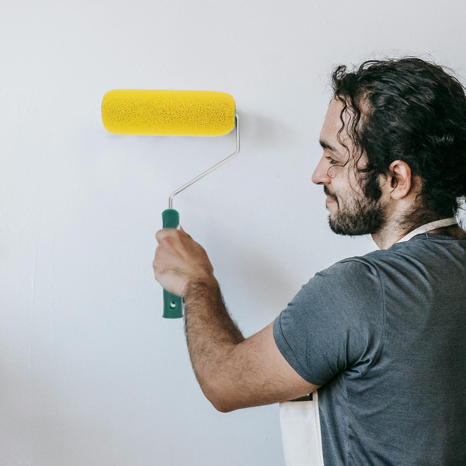 HEMOTON Yellow Textured Paint Roller for House Painting Sturdy Sponge ...