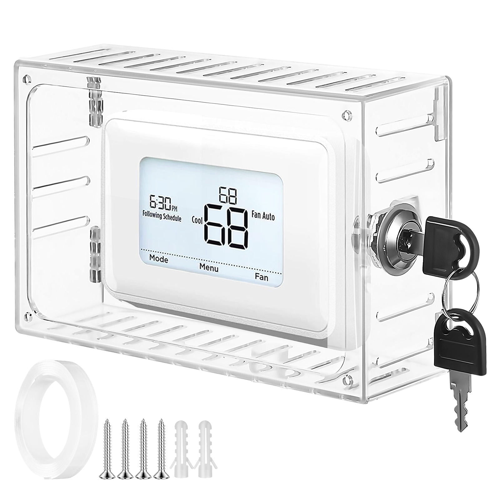 Hemoton Thermostat Cover Thermostat Lock Box Ac Lock Box Cover With Key ...