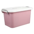 Hemoton Tin Stackable Storage Box 31.00X18.80X16.00CM Pink - Walmart.com