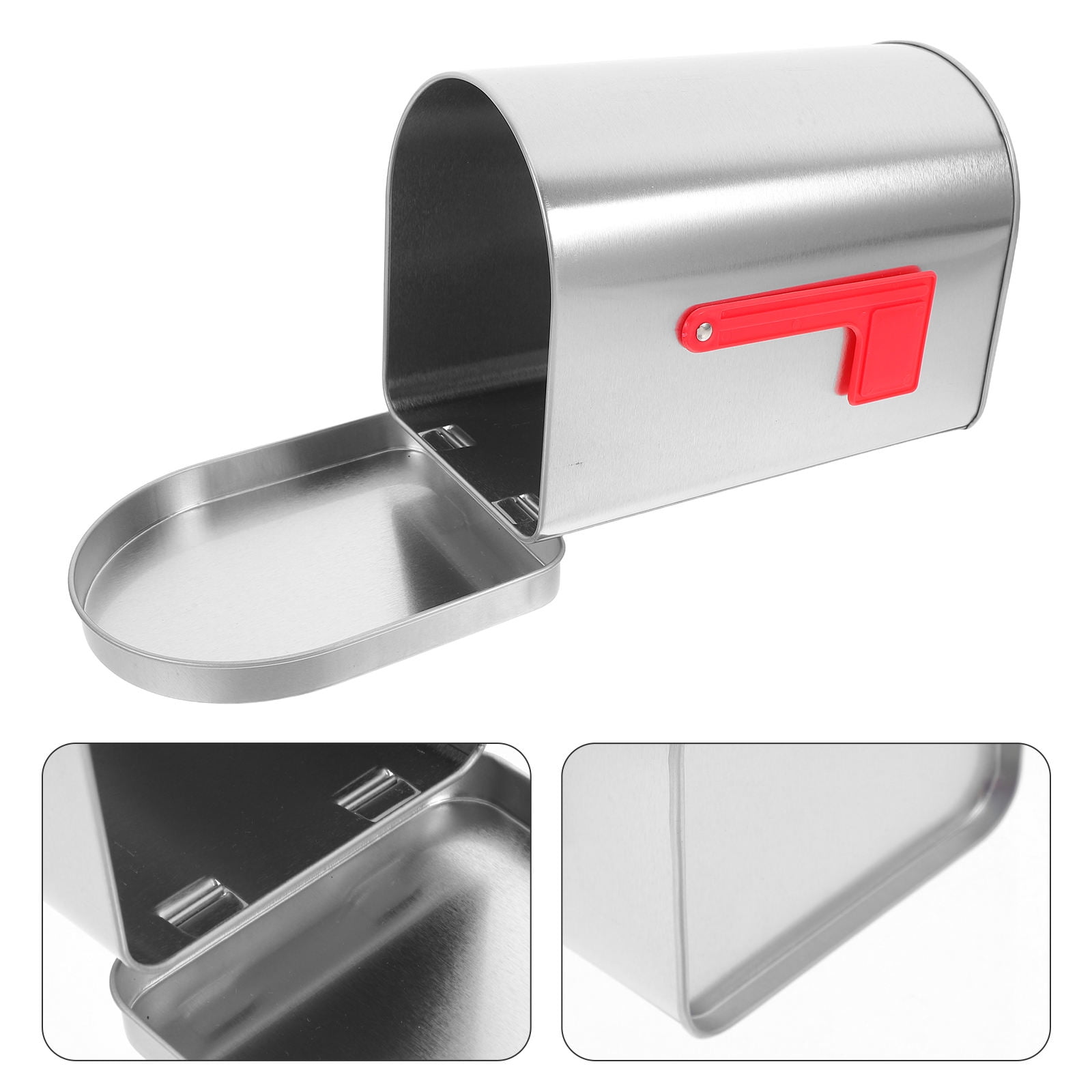 Hemoton Tinplate Mailbox Small Decorative Tin Mailbox Metal Cookie Tins ...
