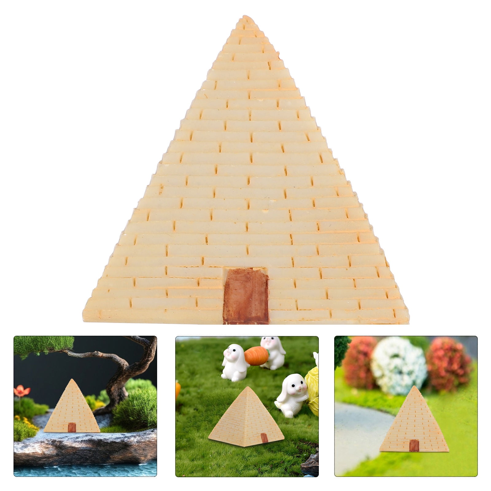 Hemoton Tiny Egyptian Pyramid Model Diy Resin Figurine For Home And ...