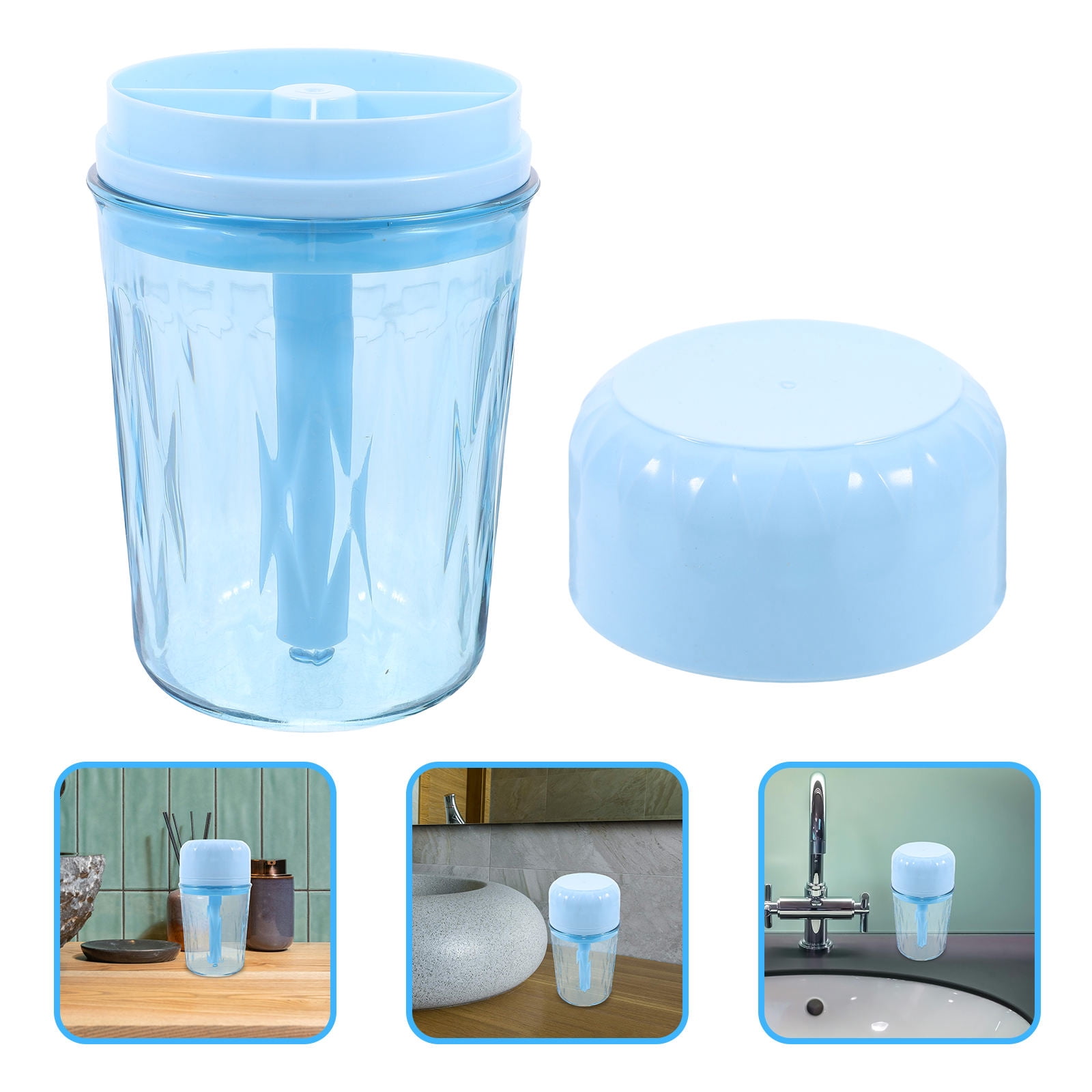 Hemoton Toothpaste Organizer Travel Toothbrush Cups Storage Rack ...