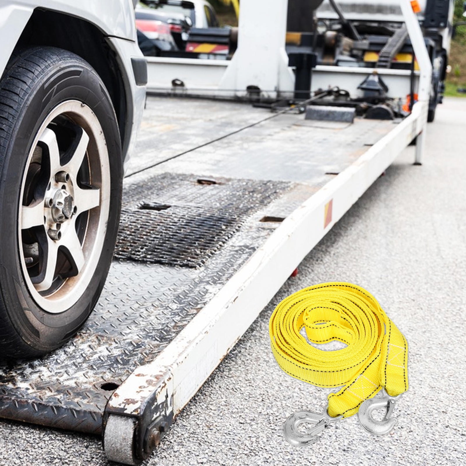 Hemoton Tow Strap Emergency Tow Rope Towing Strap Tow Rope Trucks Heavy ...