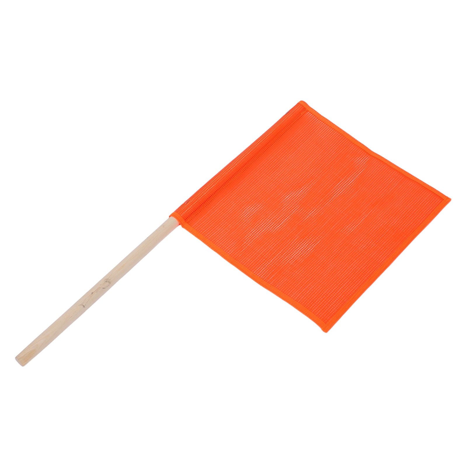 SOPOTUTU High Visibility Red Wooden Pole Safety Flag for Highway and ...