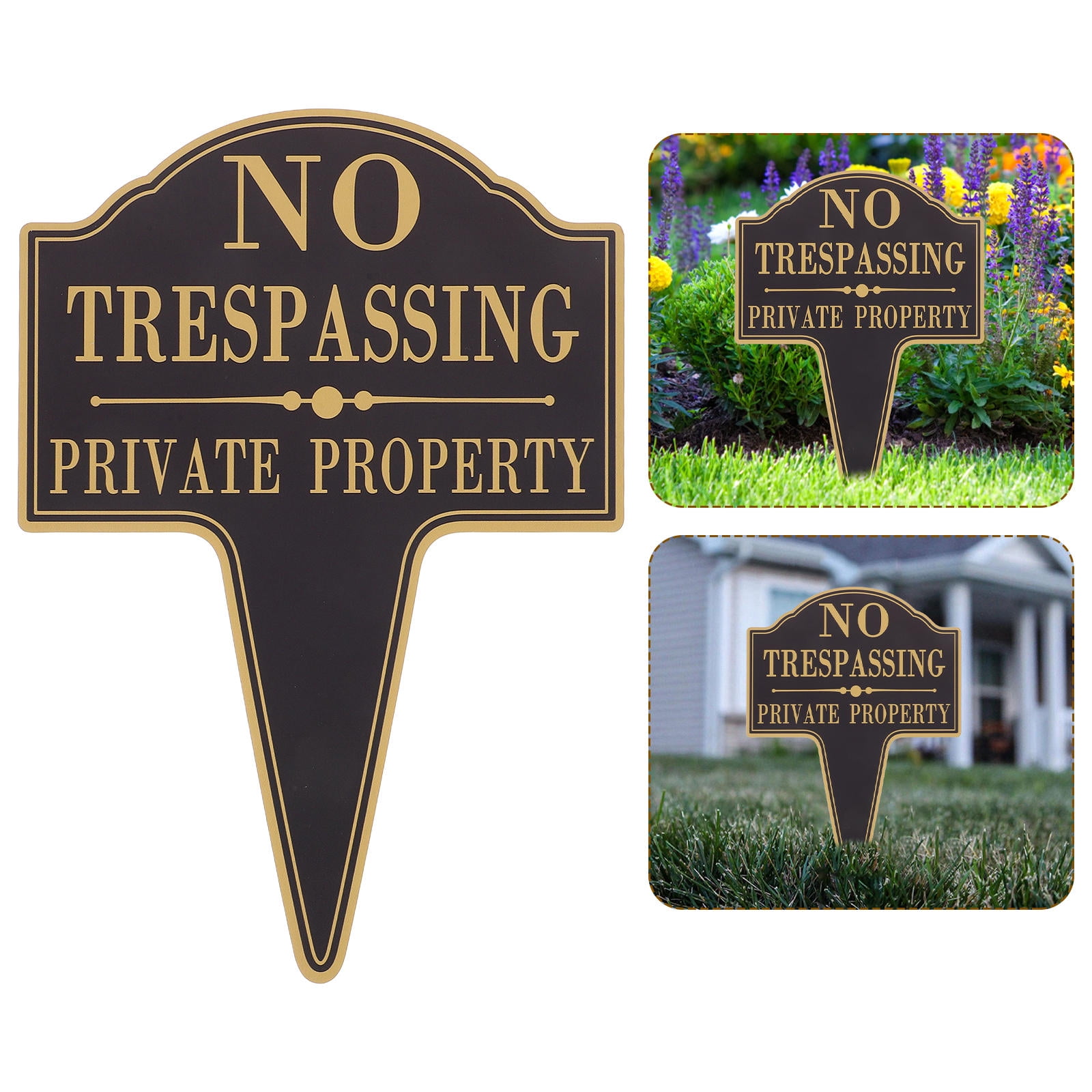 Hemoton No Trespassing Sign For Private Property Outdoor Metal Yard ...