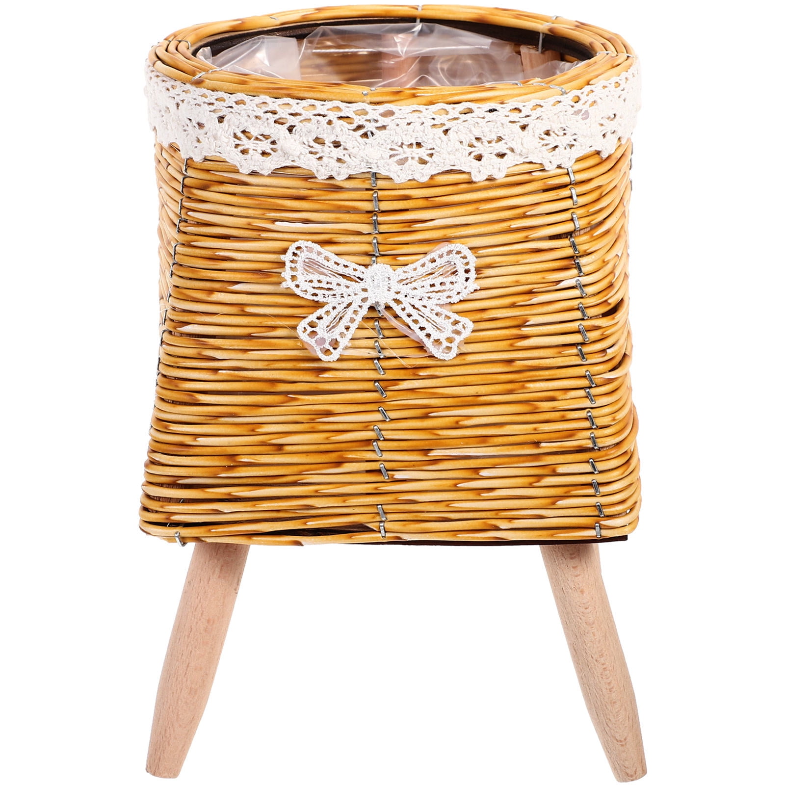 Hemoton Tripod Design Flower Pot Stand Sturdy Plant Stand 14x14x21cm ...