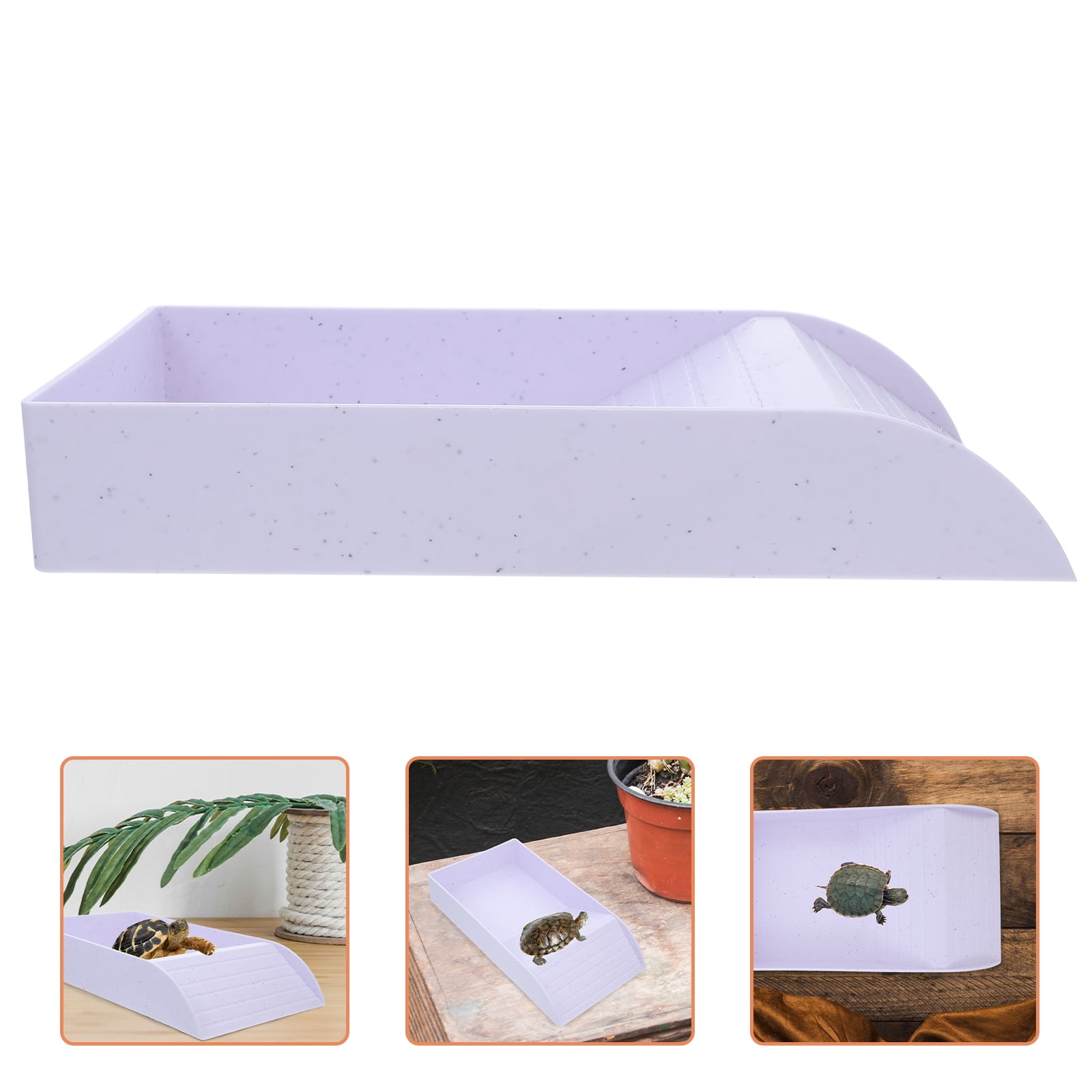 Hemoton Turtle Bathing Pool with Climbing Ramp Reptile Water Dish ...