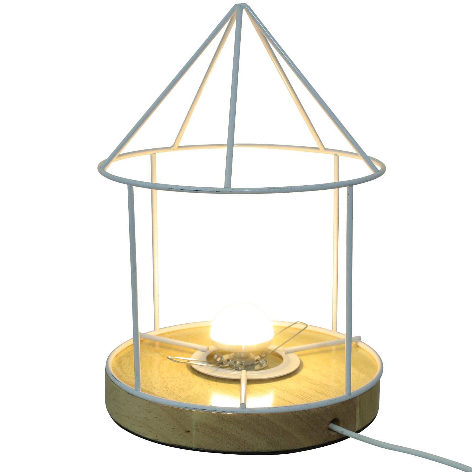 Hemoton USB Type Lamp Shade Frame Wire Lamp Shade Cage Metal Frame Cage ...