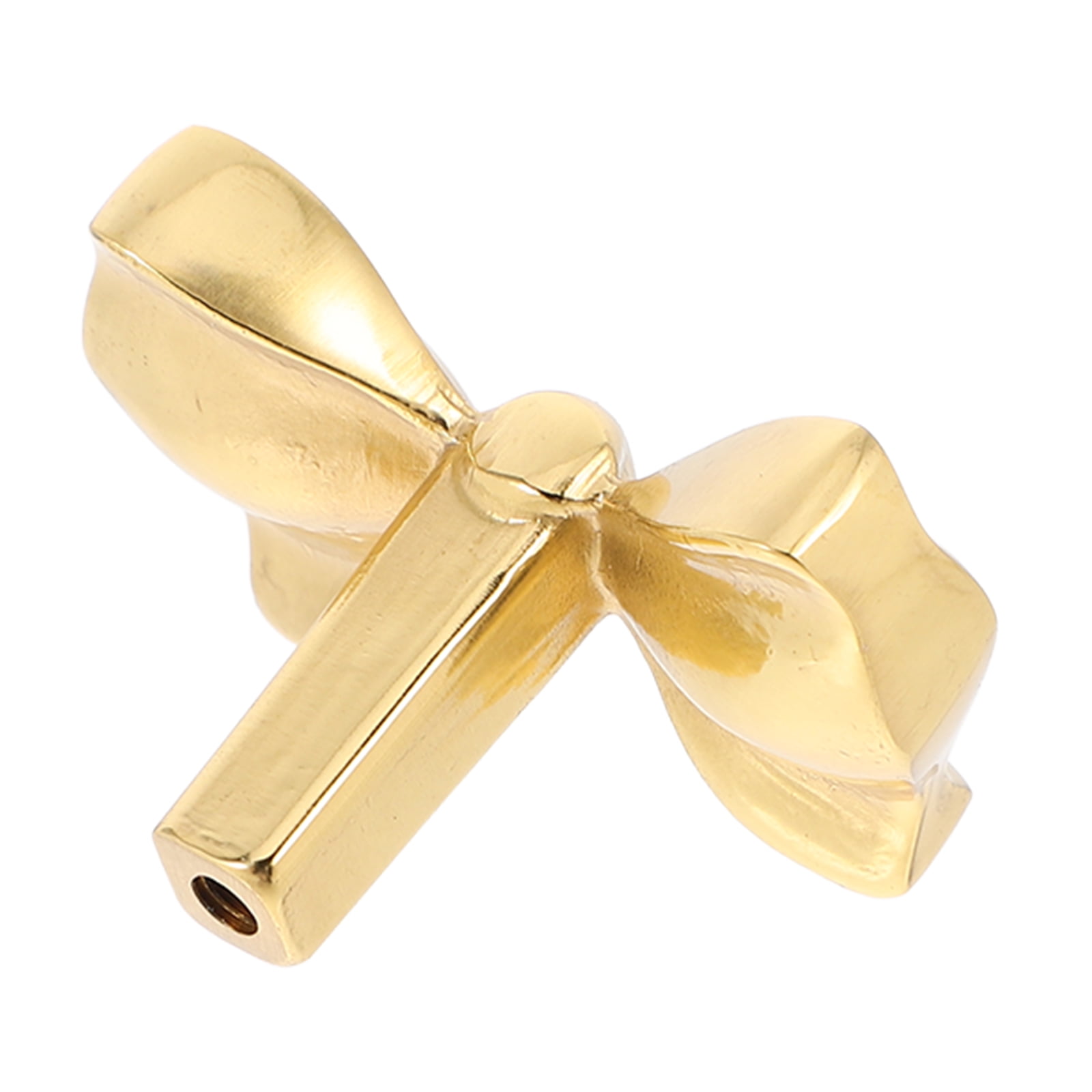 Hemoton Unique Brass Bow Cabinet Handles Brass Bow Shape Cabinets Knobs Cabinet Drawer Handle ...