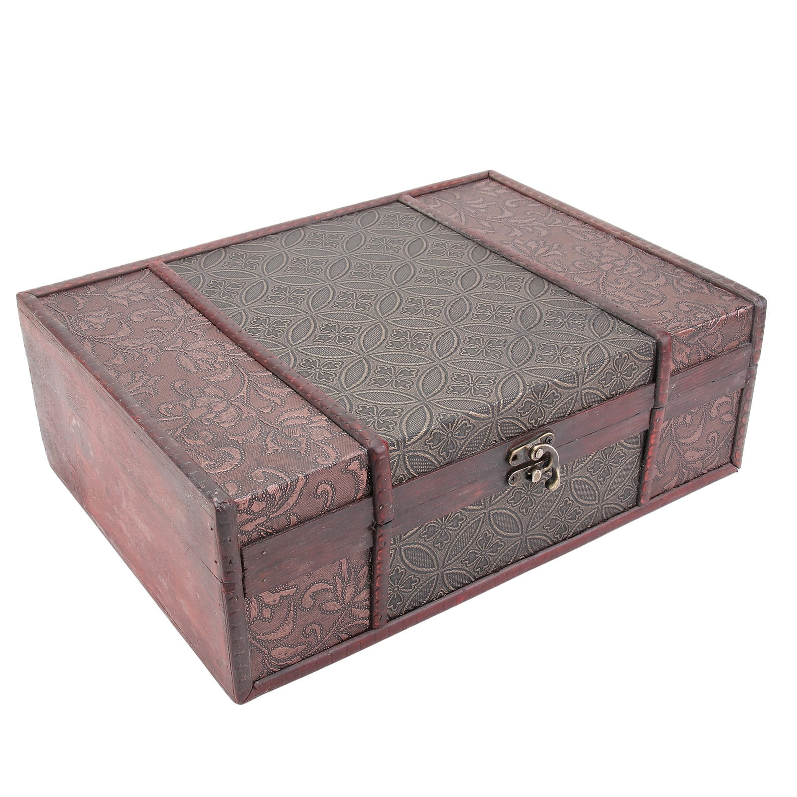 Vintage Multi Storage Box with Hinged Cover for Desktop Organization ...