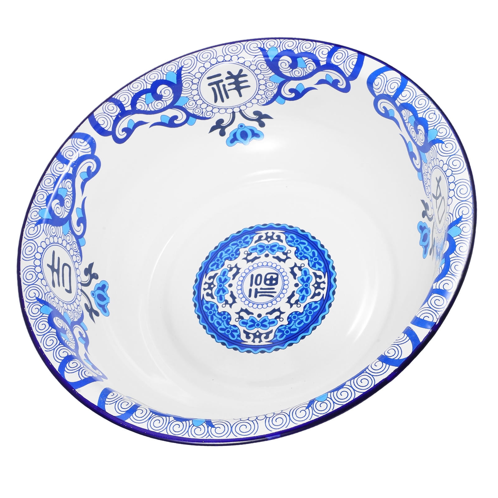 Hemoton Vintage Enamelware Basin Large Enamel Bowl For Kitchen Washing ...