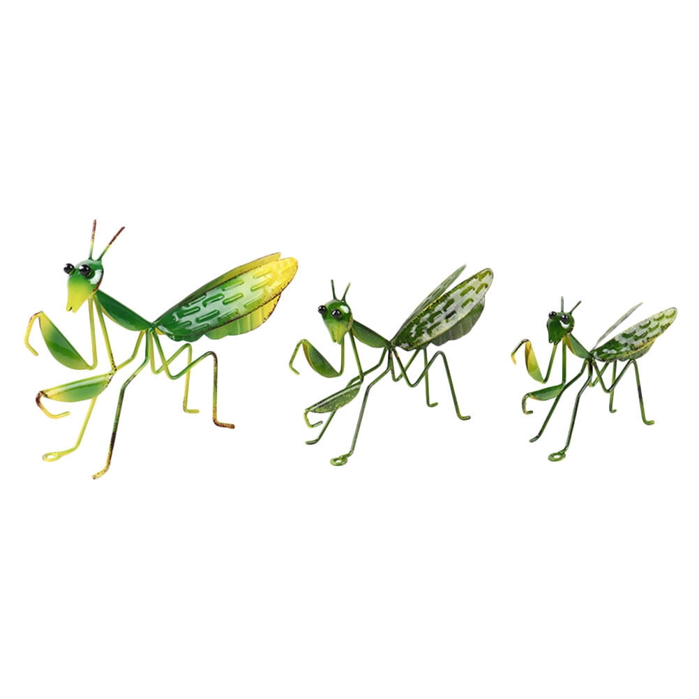 Homoyoyo Iron Mantis Sculpture Wall Ornament for Garden and Patio ...