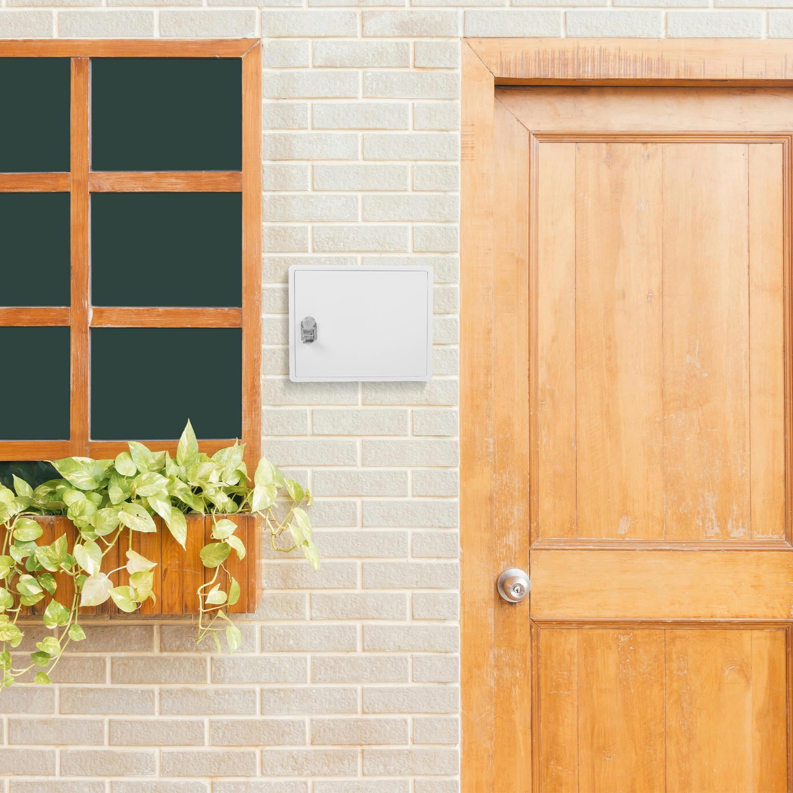 Hemoton Wall Mount Locking Mailbox Plastic Mail Box Lockable Wall ...