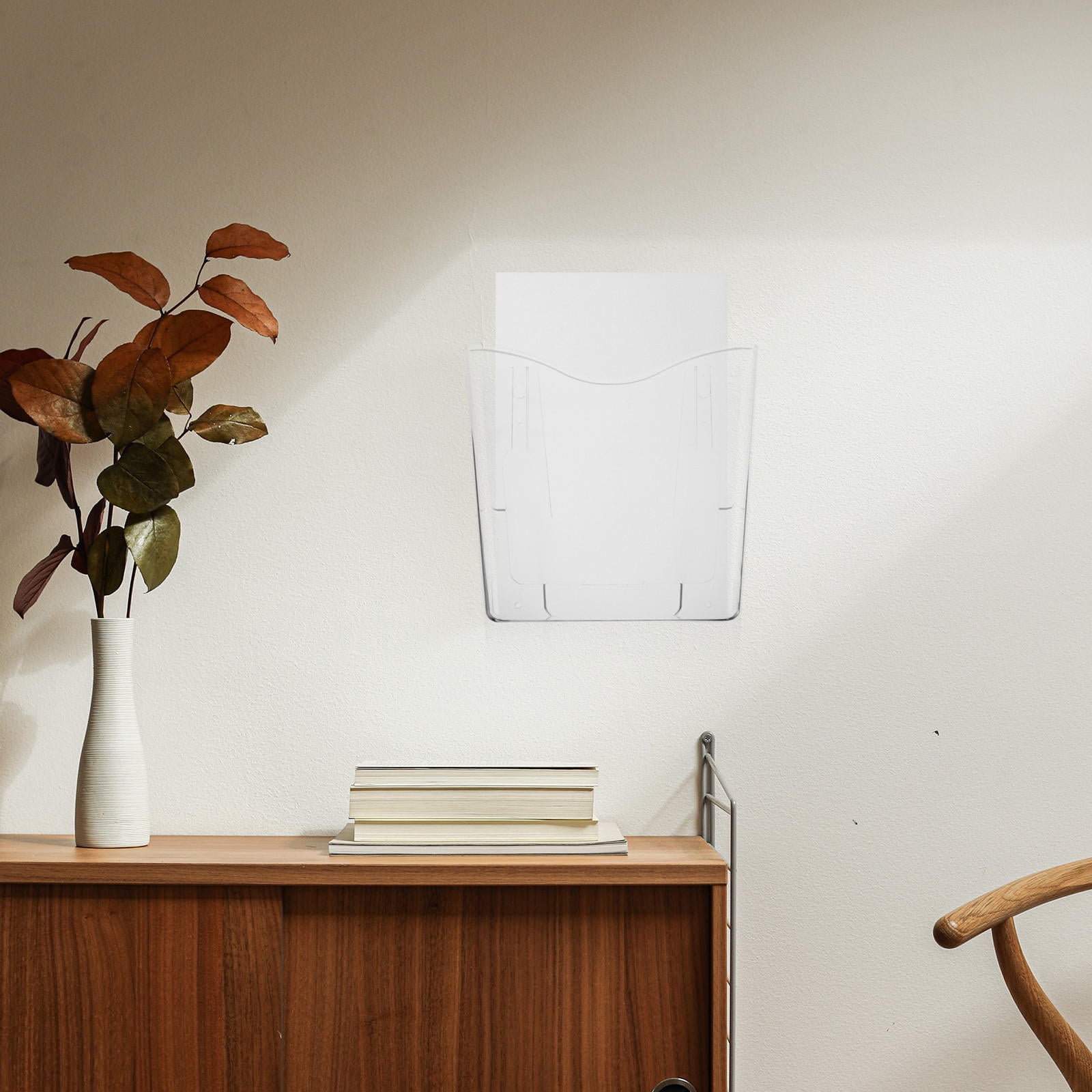 Hemoton Wall Mount Magazine Shelf for Home Clear Acrylic Document ...