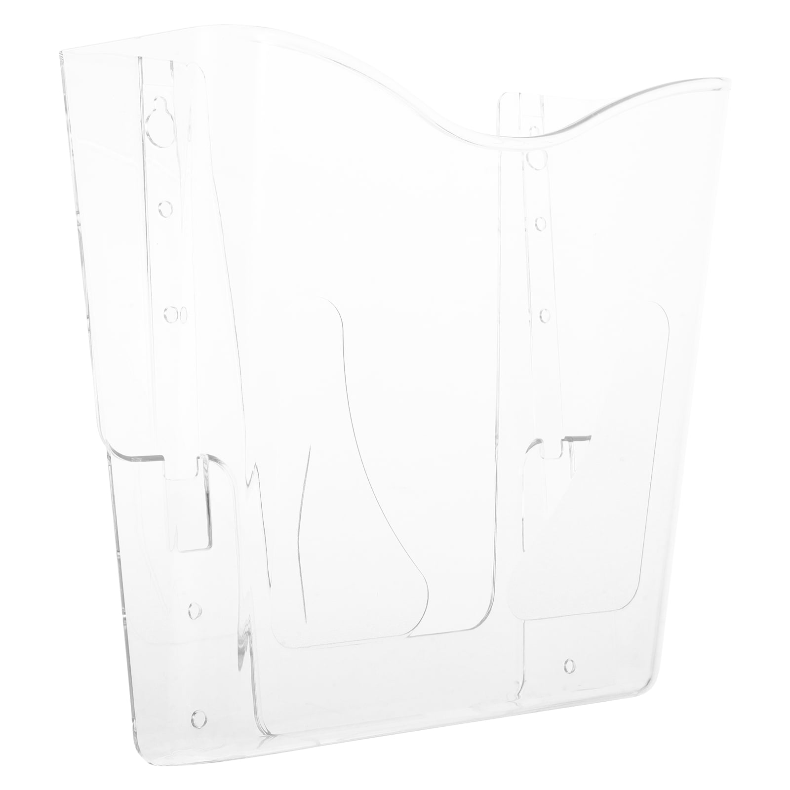 Hemoton Wall Mount Magazine Shelf for Home Clear Acrylic Document ...