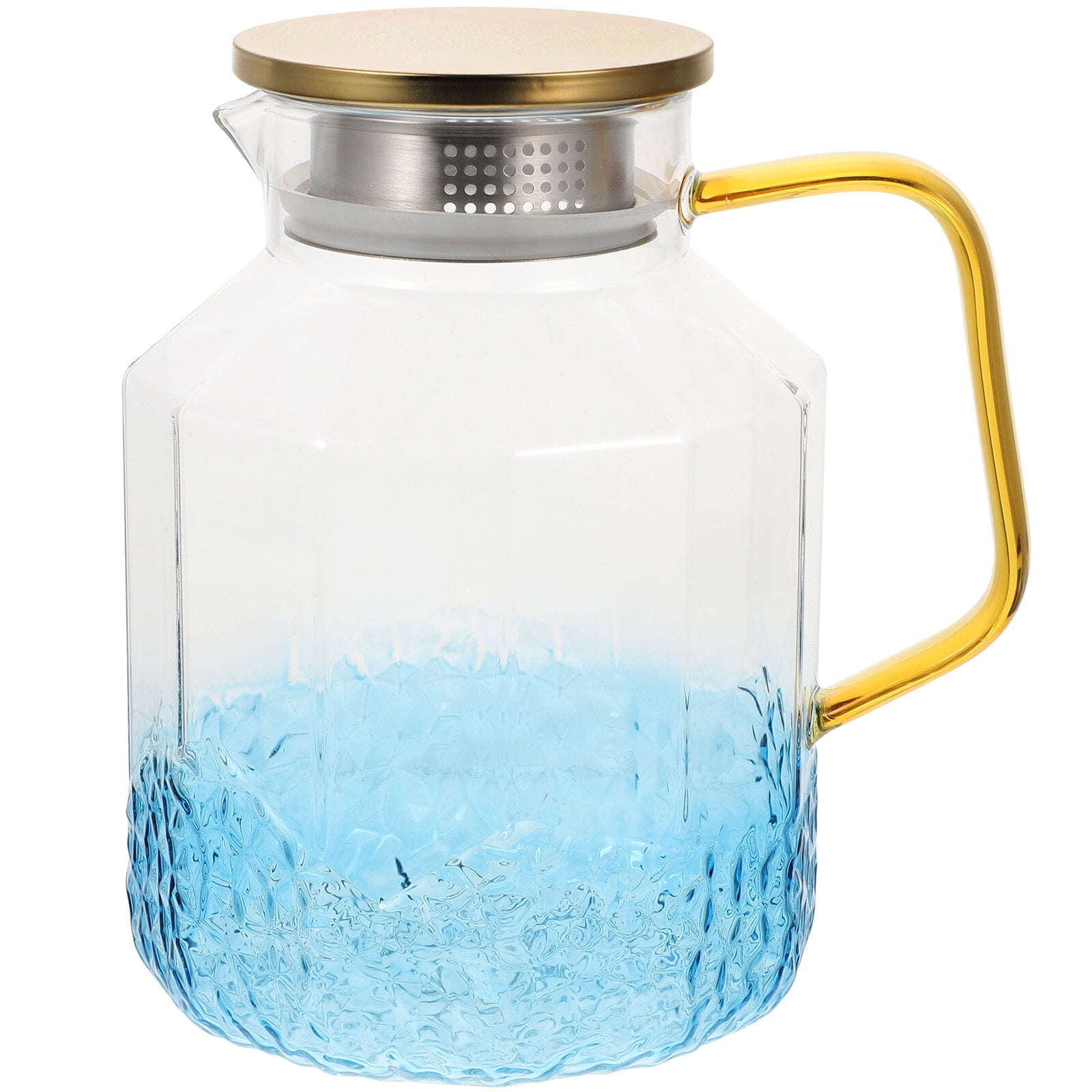 YOSADIER Glass Iced Tea Pitcher Blue for Home Use 1Pack - Walmart.com