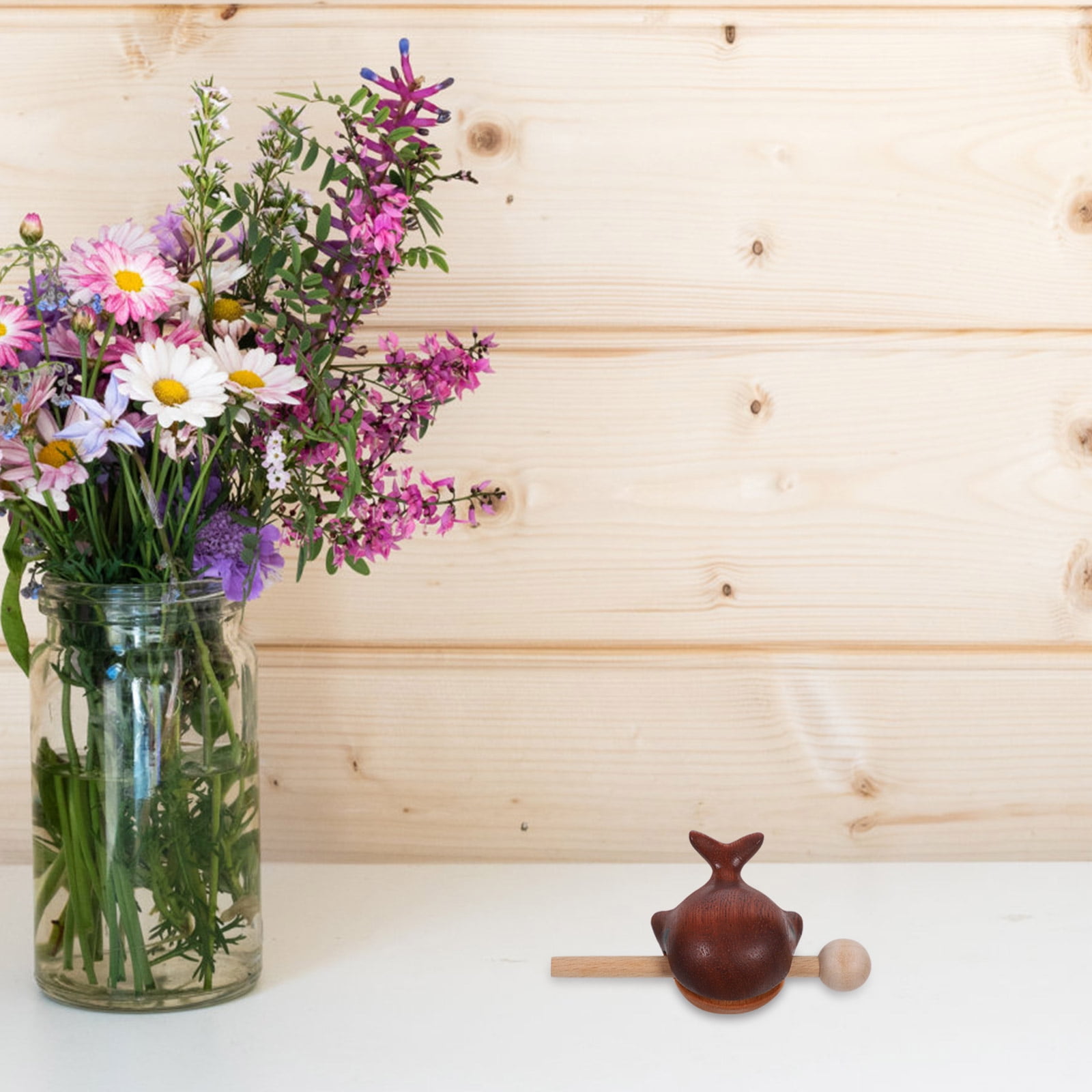 Hemoton Whale Design Wooden Percussion Block Temple Block With Mallet ...