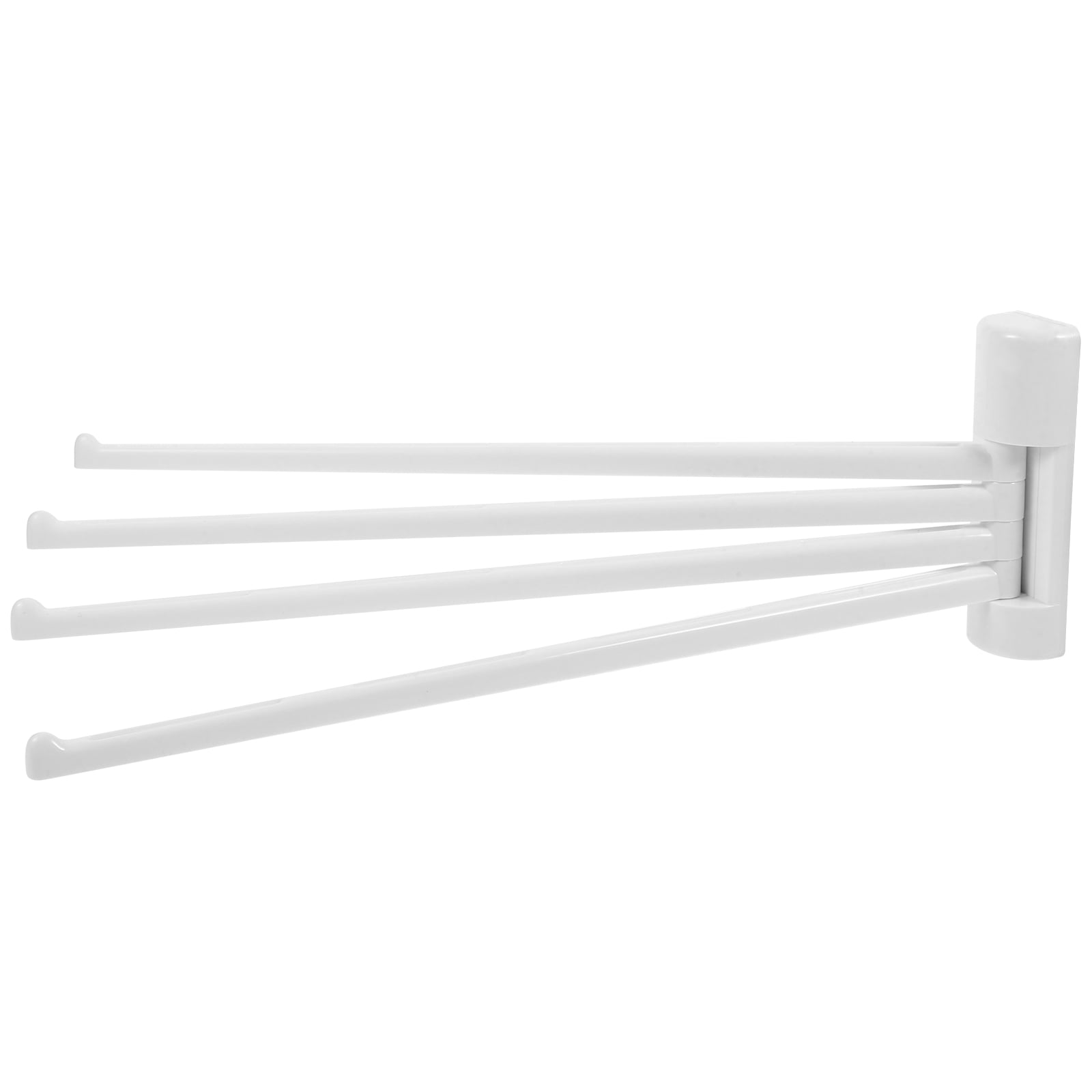 Hemoton White ABS and PVC Towel Rack with 3 Rotating Bars for Bathroom ...