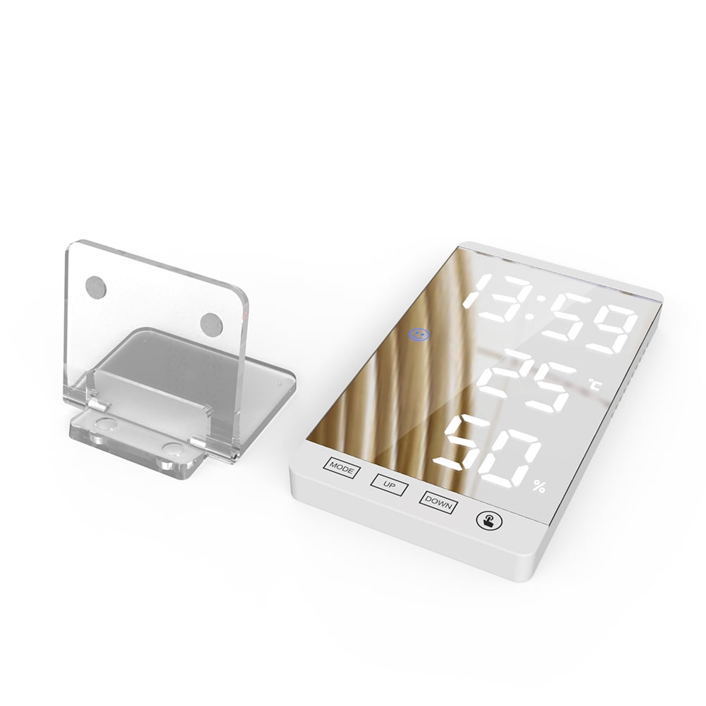 Hemoton White LED Desk Clock USB Charging Digital Alarm Clock ...