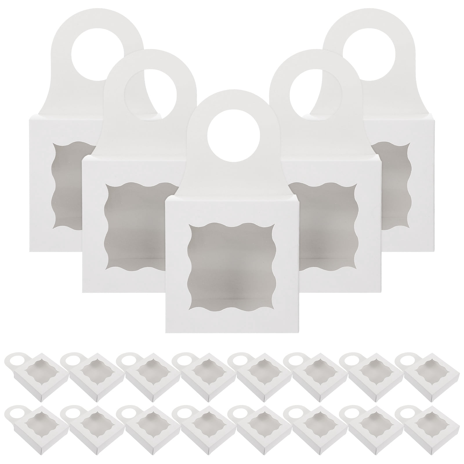 Hemoton White PVC Cardboard Gift Storage Case with Window for Elegant ...