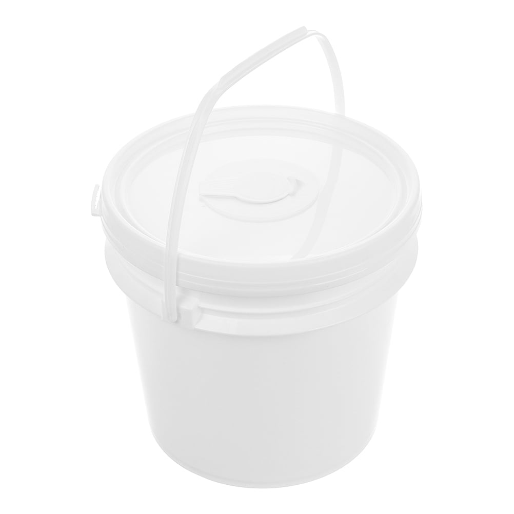 Hemoton White Plastic Wipe Bucket with Lid and Handle Multipurpose Wipe ...
