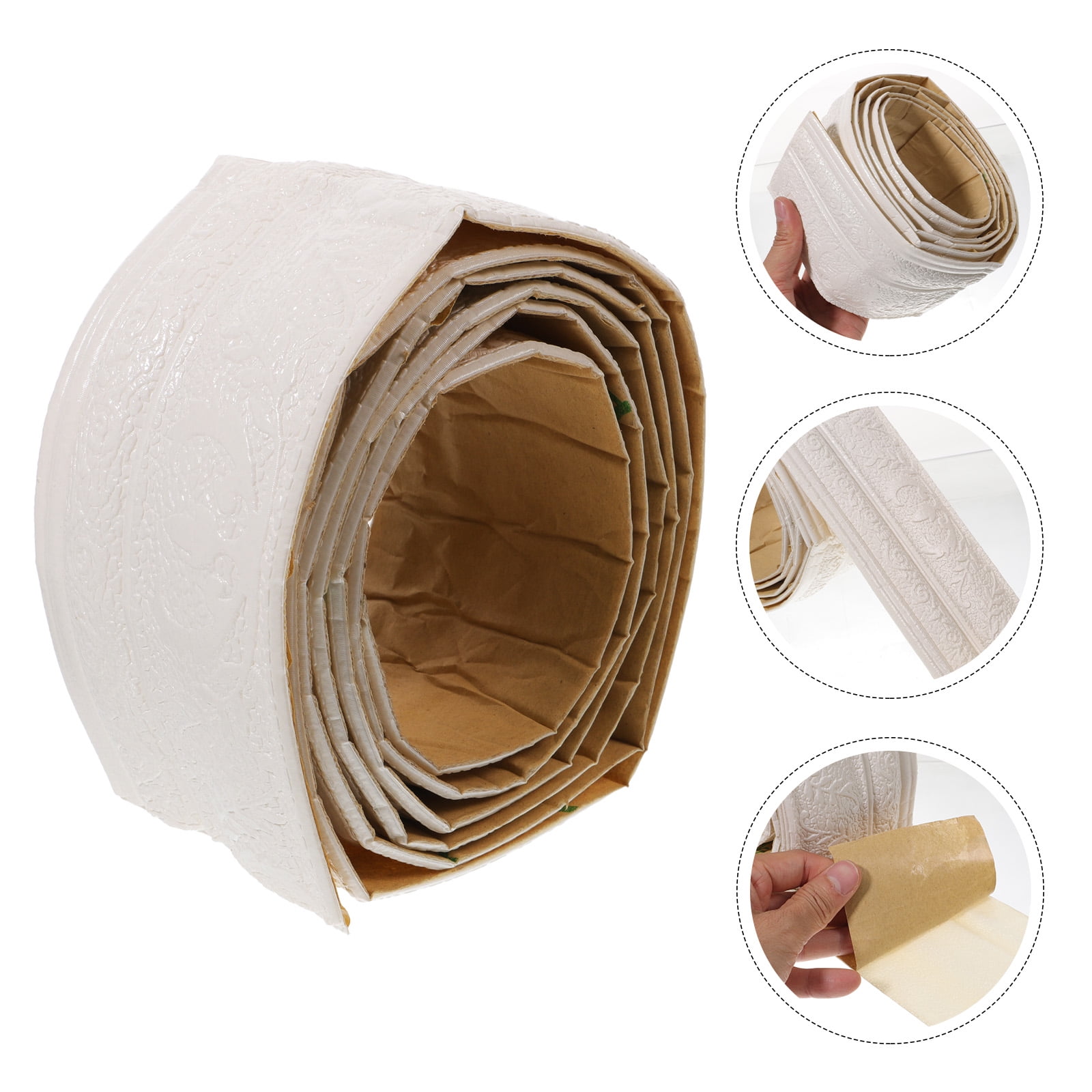 Hemoton White Self Adhesive Skirting Board Trim for Wall Decoration ...