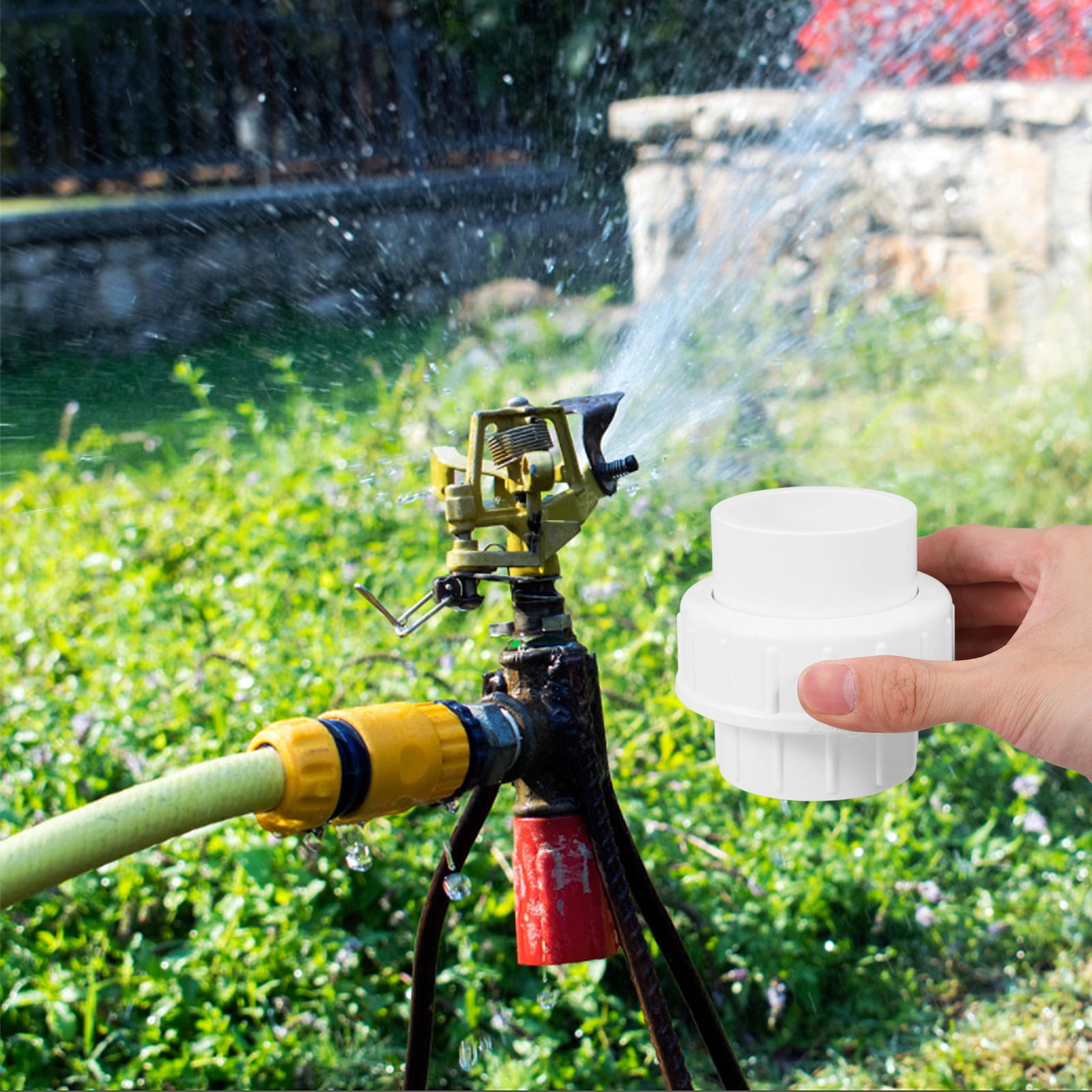 White PVC Pipe Union Fitting for Tubing Use with High Impact Resistance ...