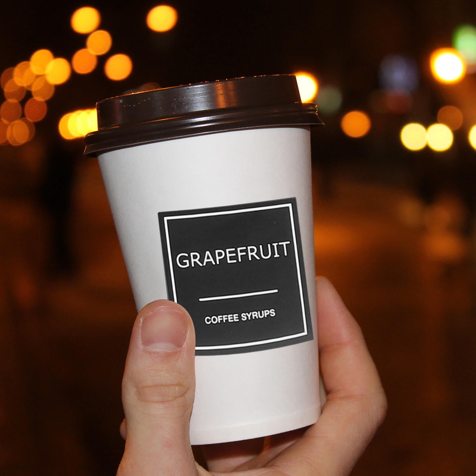 Hemoton White Waterproof PVC Coffee Syrup Labels for Home Use 3 Sheets ...