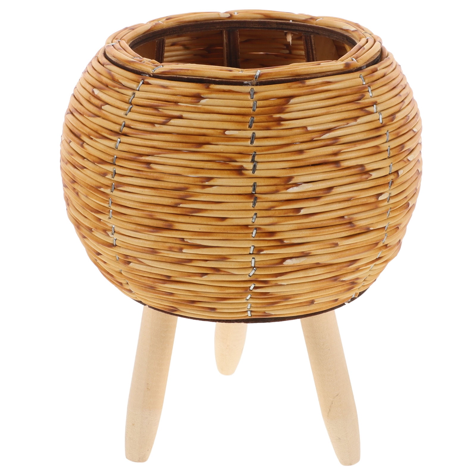 Hemoton Wicker Basket for Plants Rattan Flower Stand Baby - Walmart.com