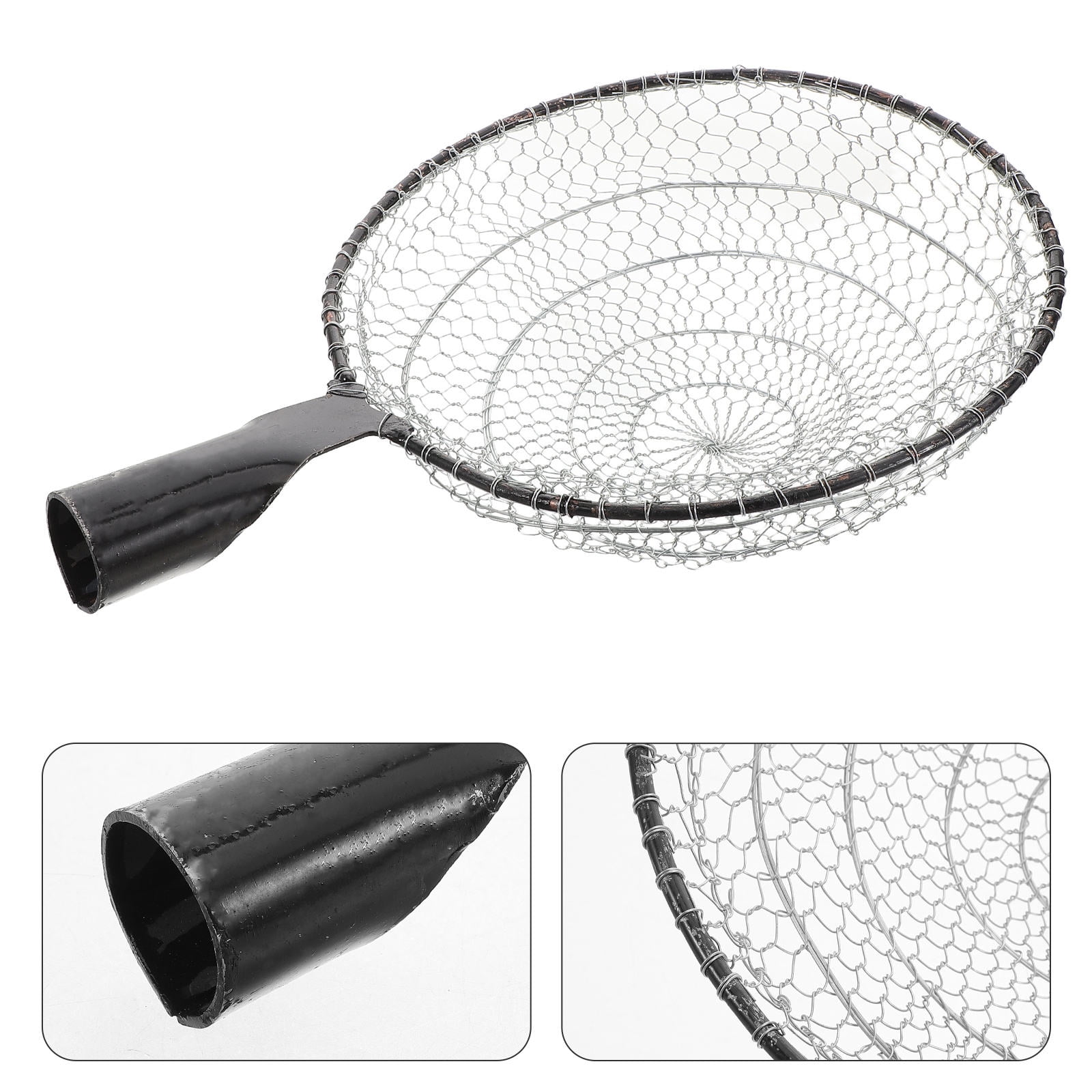 Hemoton Wire Mesh Large Fish Strainer Scoop Heavy Duty Fishing Net For ...