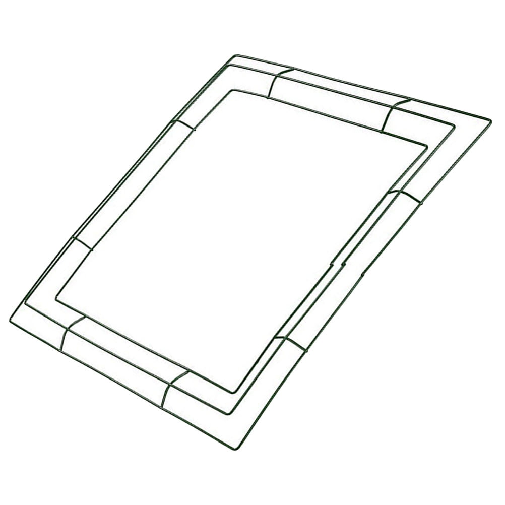 Hemoton Wire Wreath Frame Square Metal Wire Frame Form DIY Floral ...