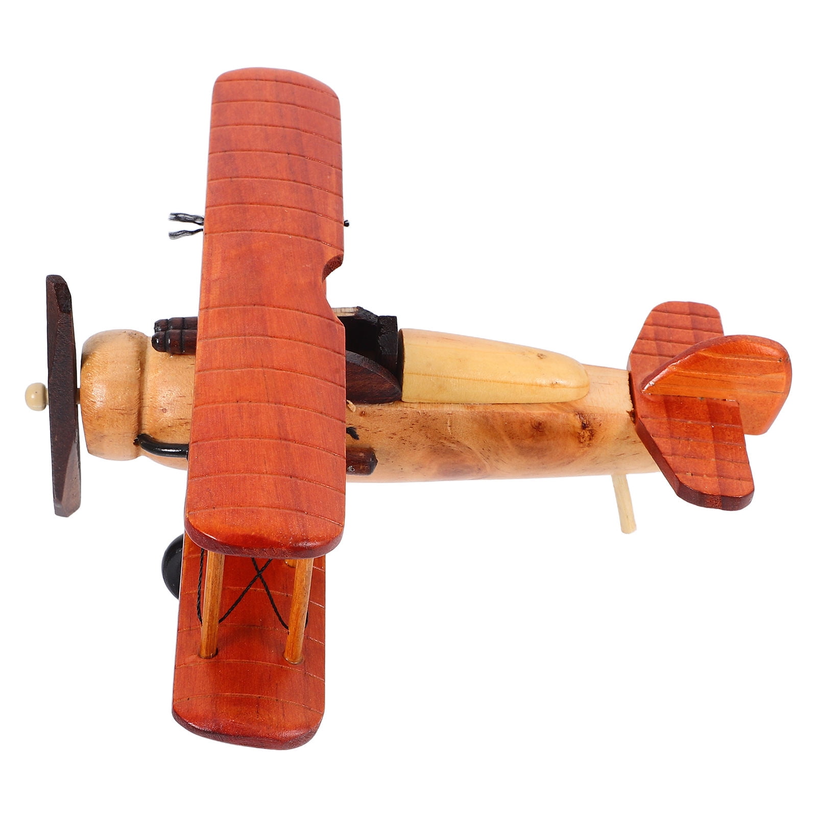 Hemoton Wood Airplane Model Vintage Retro Aircraft Decor Rustic Wood ...