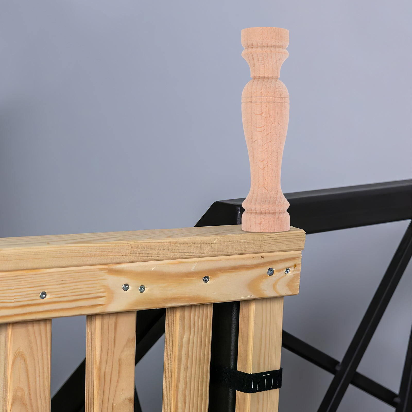 Hemoton Wood Stair Balusters with Roman Column Design for Home Interior ...