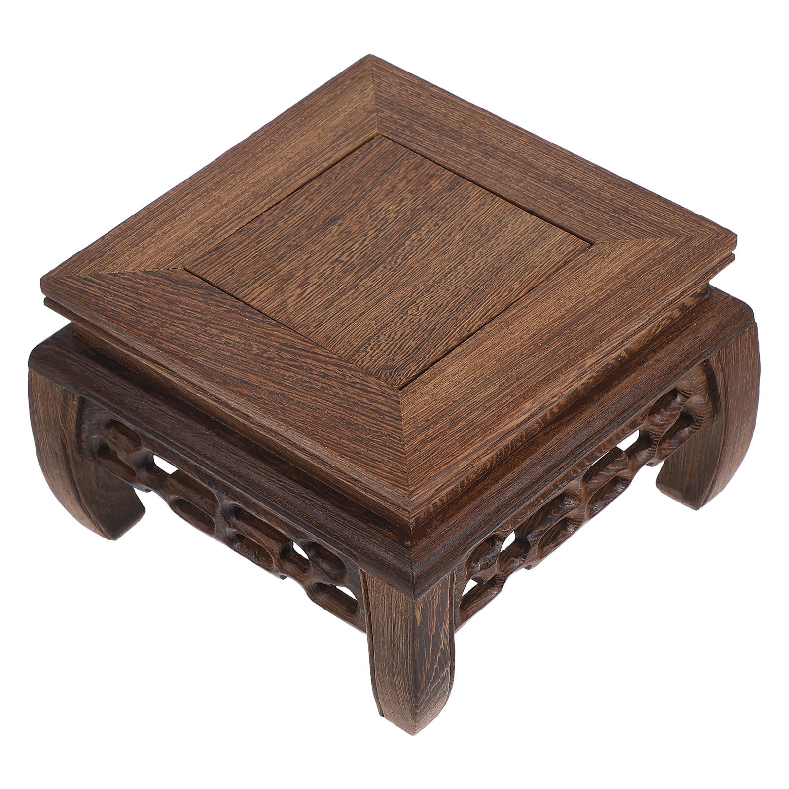 Hemoton Wood Vase Stand Square Wooden Display Base Plant Holder Riser ...