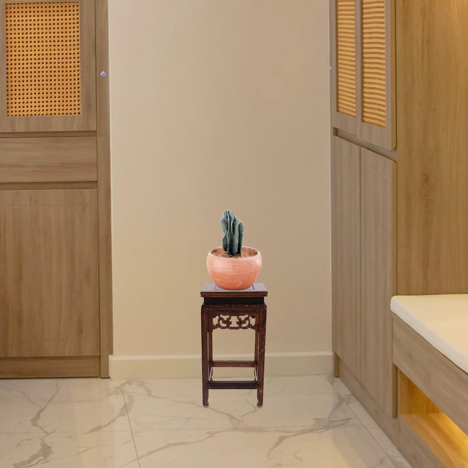 Hemoton Wooden Bench Stool Foot Step Stool Short Wood Riser Stools ...