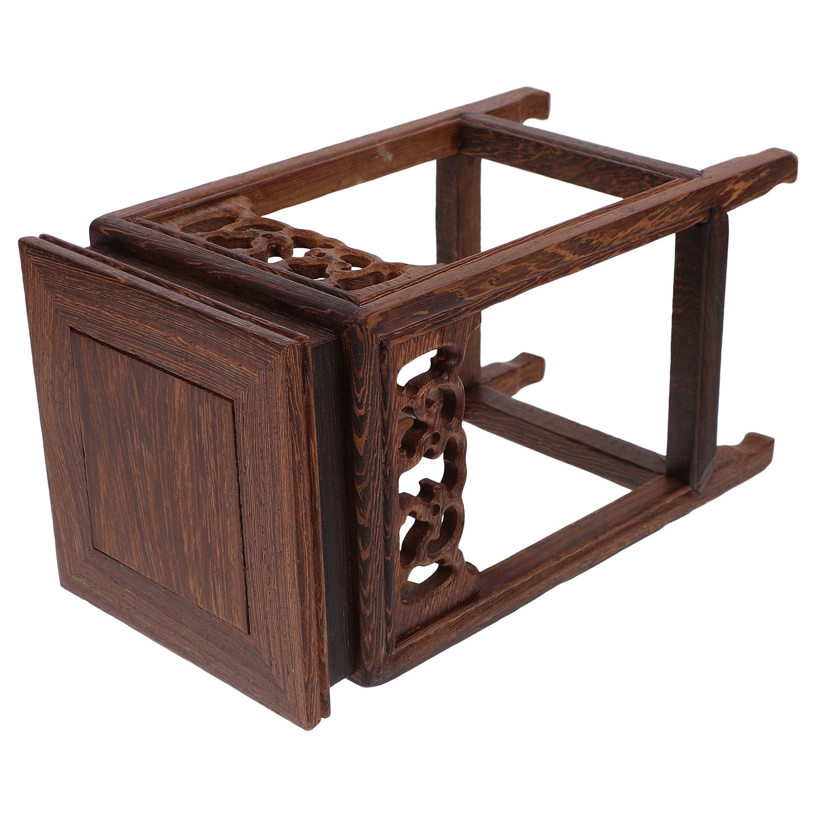 Hytrove Wood Planter Stool Pot Planter Holder Jichong Wood 1Set Desktop ...