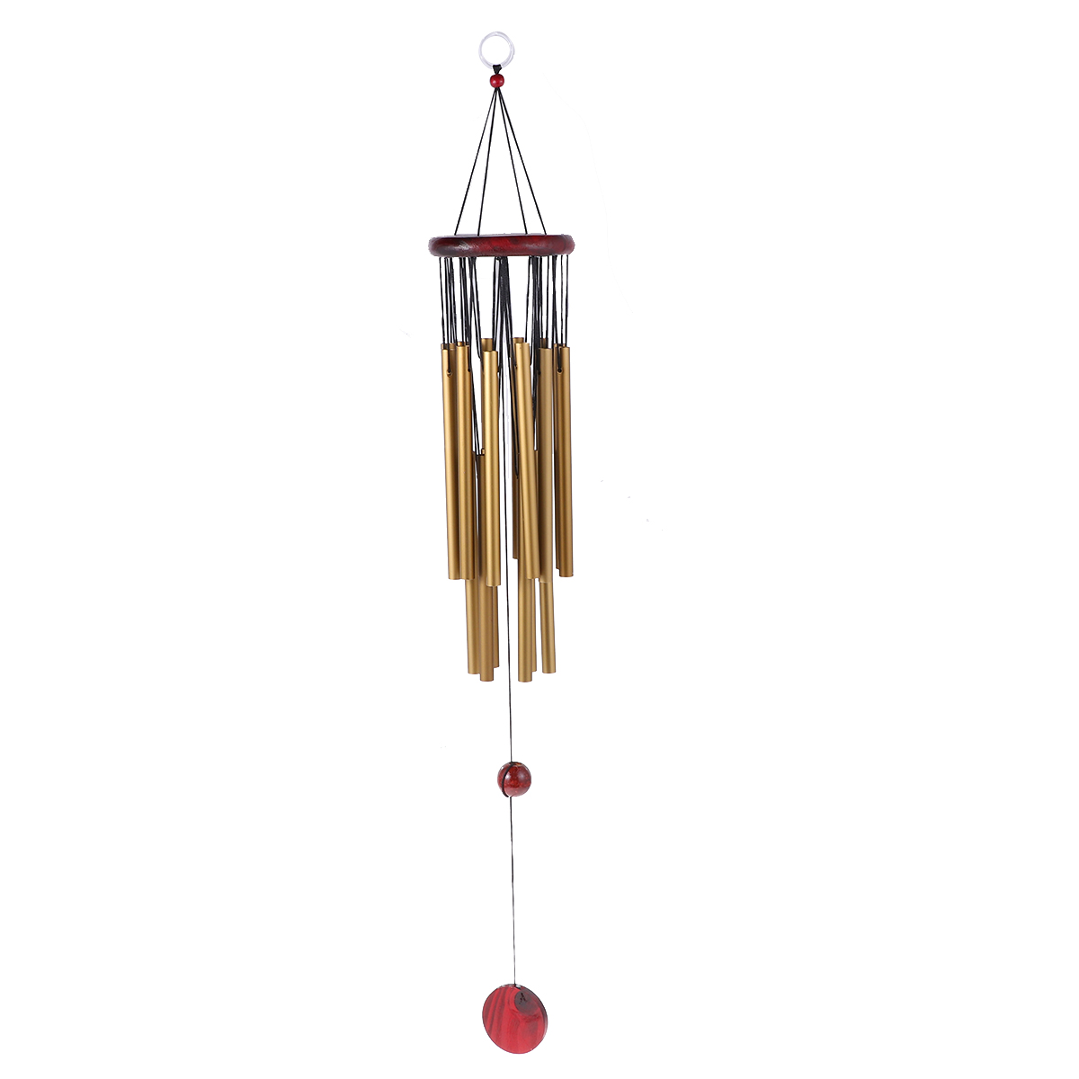 Hemoton Wooden Bronze Copper Wind Bell Chime Metal Multi- Anti-rust ...