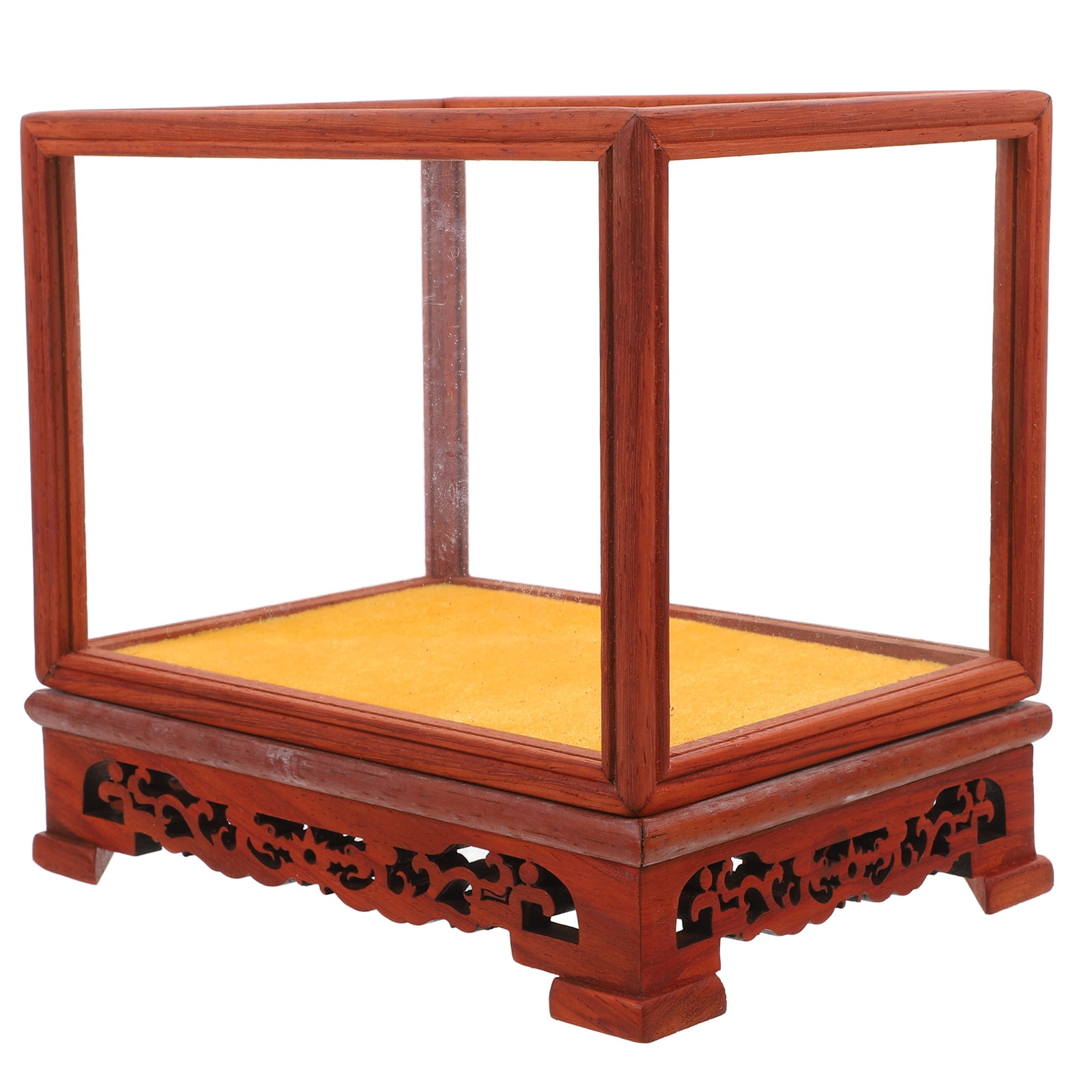 Hemoton Wooden Carving Antique Display Rack Decorative Vase Display ...