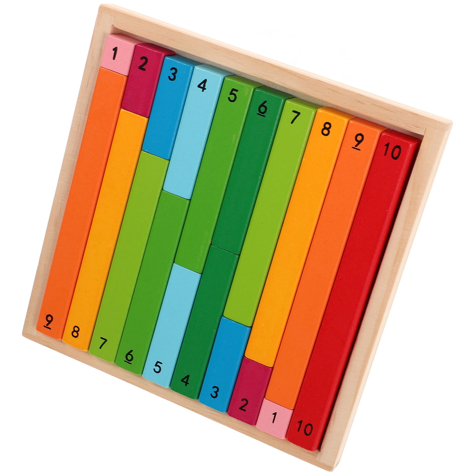 Hemoton Wooden Decimal Rods for Math Teaching Multi Colorful Sticks Set ...