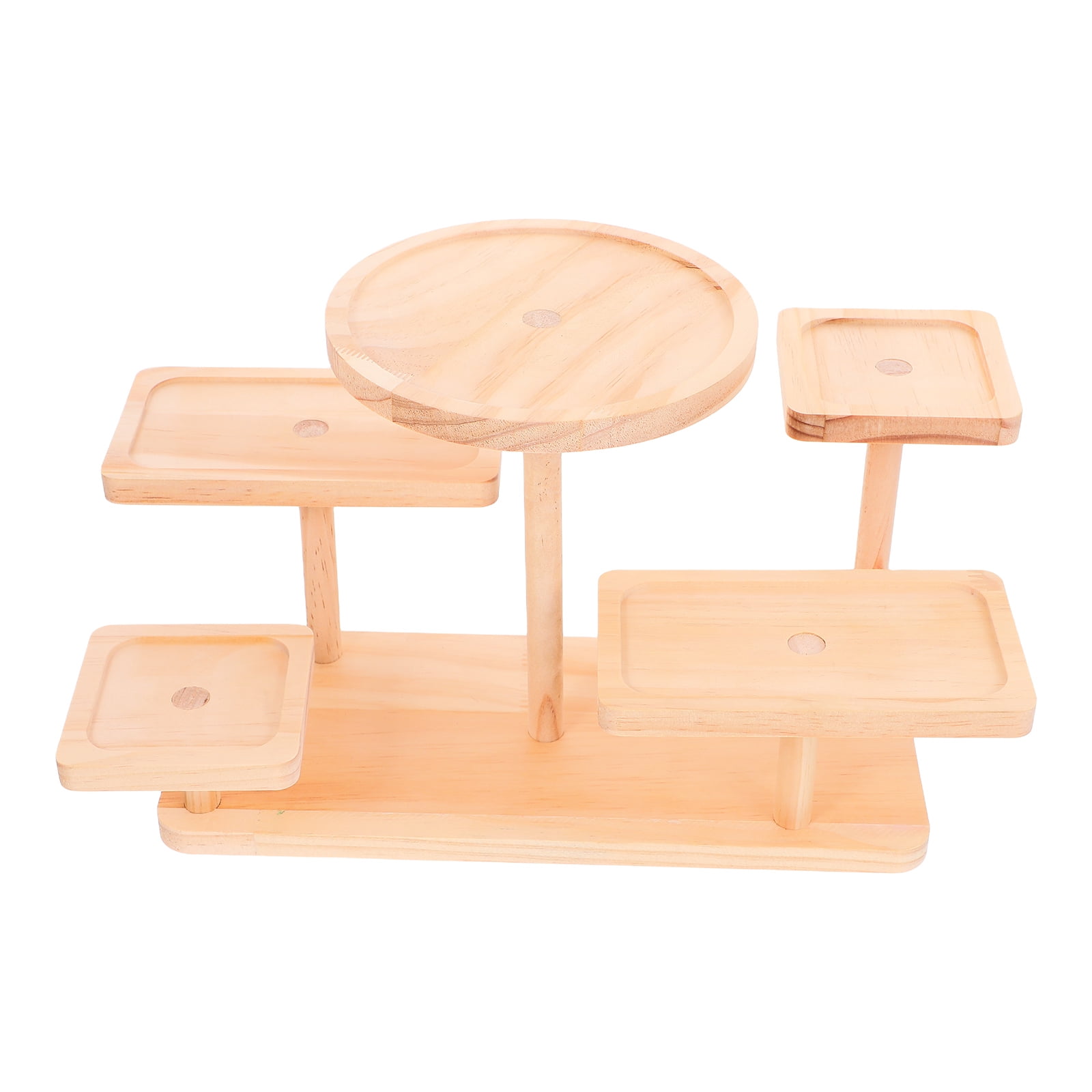 Hemoton Wooden Display Rack for Living Room or Vendor Booth Five-Tier ...