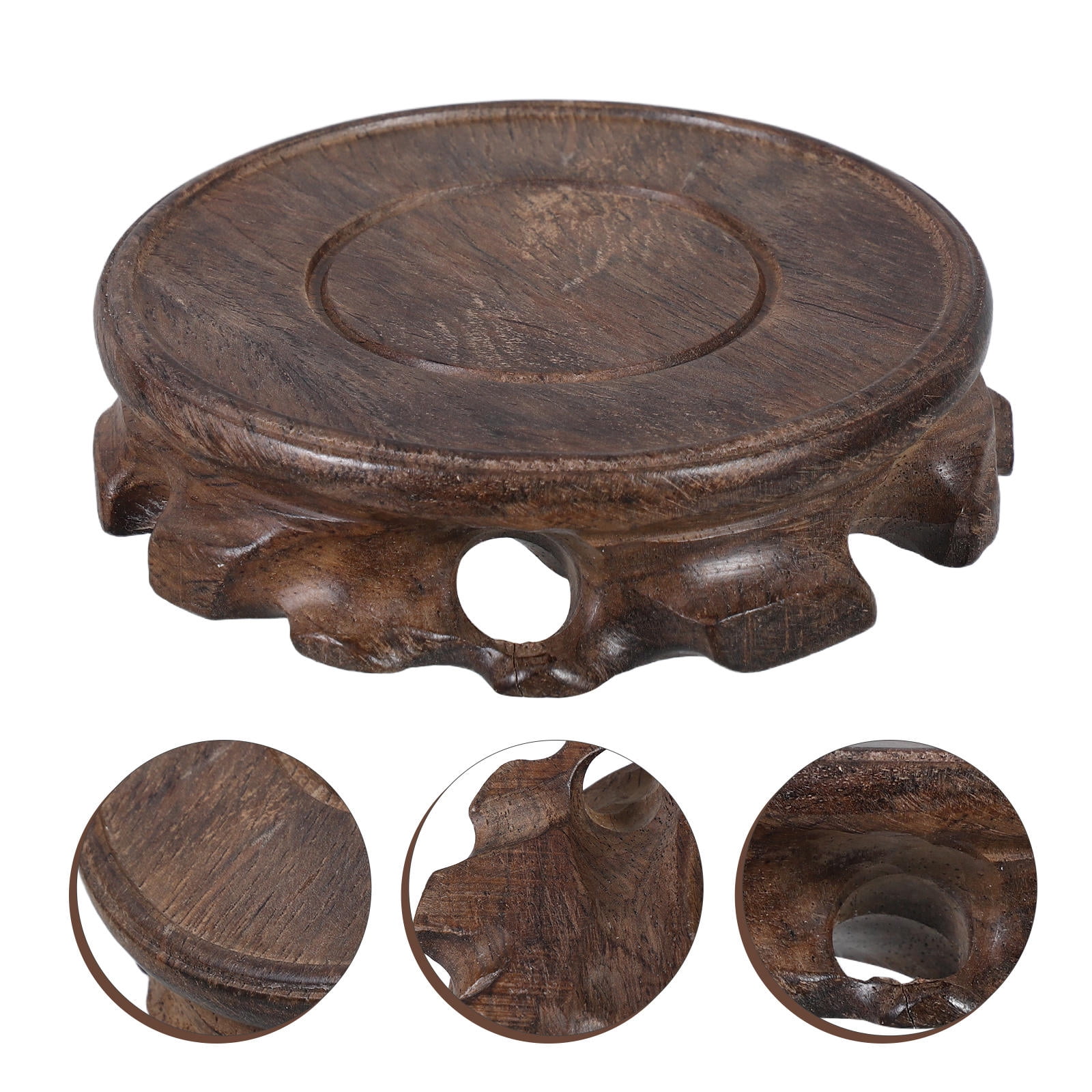 Hemoton Wooden Display Stand For Flower Pot Teapot Vase Bonsai And Fish ...