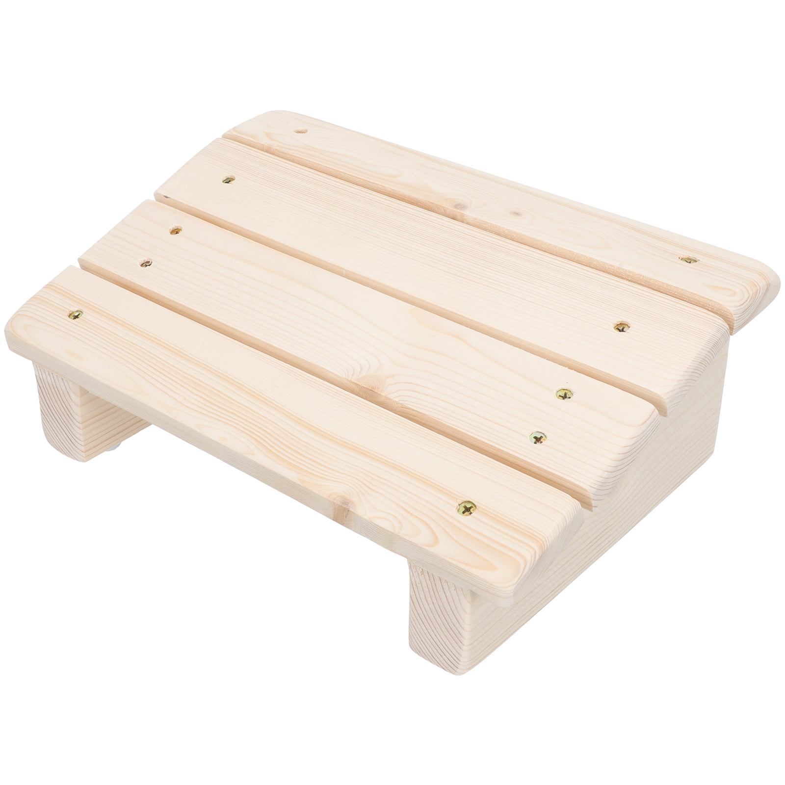 Hemoton Wooden Foot Stool Under Desk Foot Rest Slanted Foot Stool Home ...