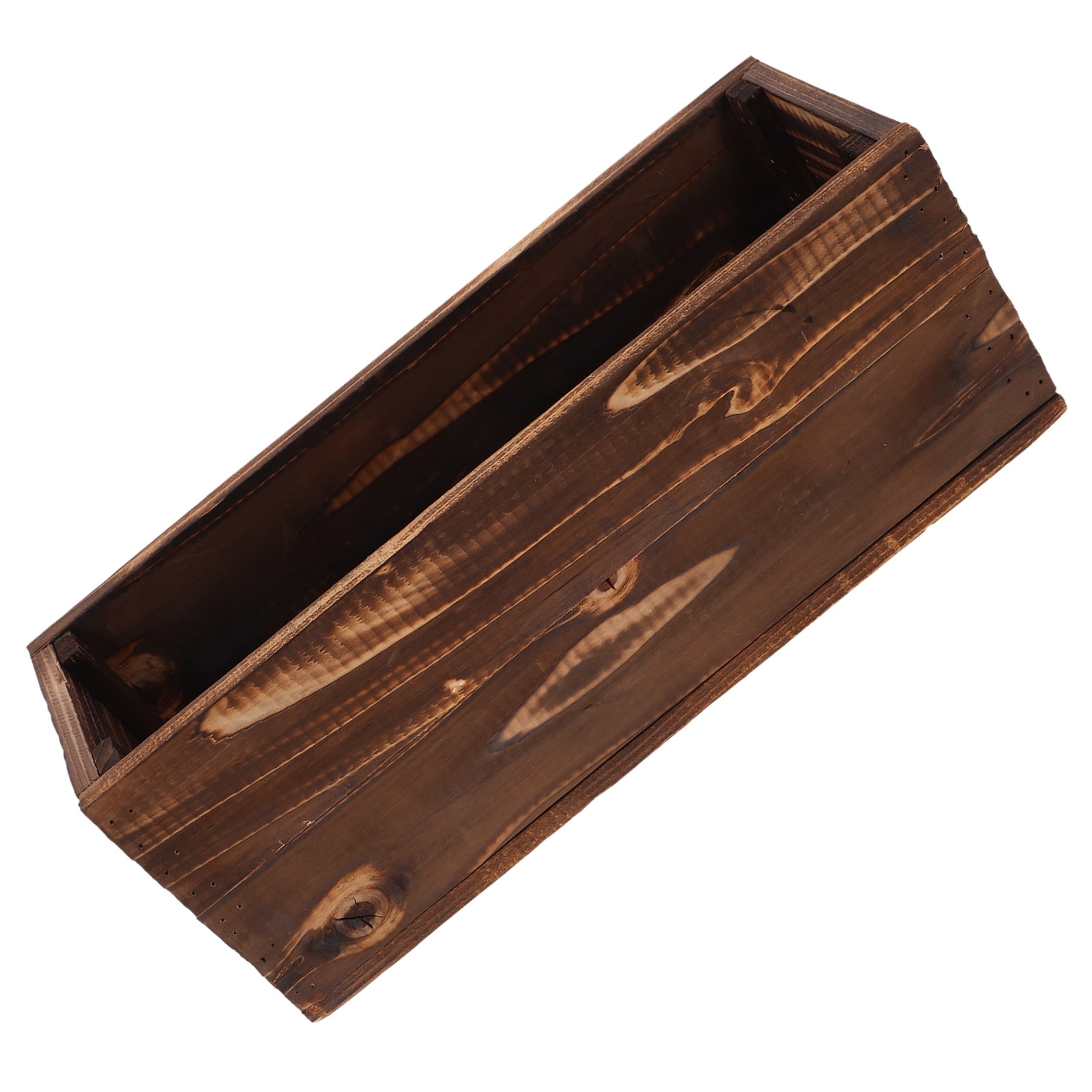 Hemoton Wooden Planter Box Rustic Wood Garden Decor Restaurant And ...