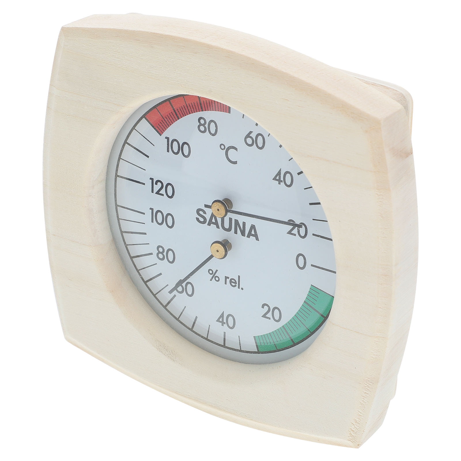 Hemoton Wooden Sauna Thermometer Hygrometer Temperature Gauge Indicator ...
